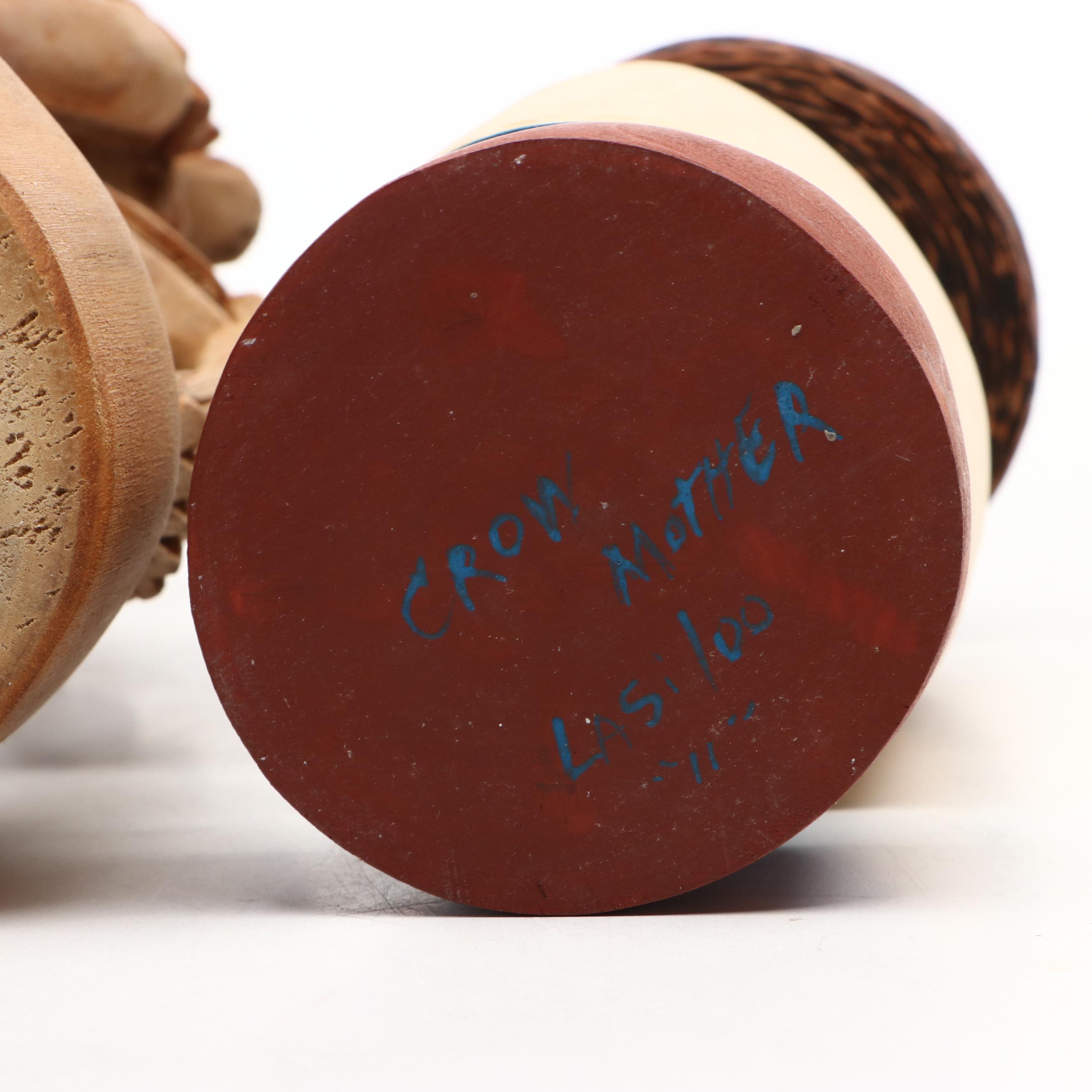 Dennis Ross, Gregg Lasiloo and Link T. Shepherd Hopi Style Wood Kachina ...