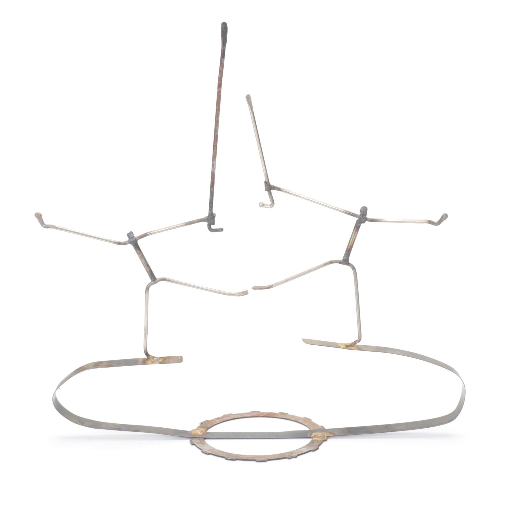 Bob Ragland Kinetic Welded Metal Sculpture Of Fencing Figures, 1996 | EBTH