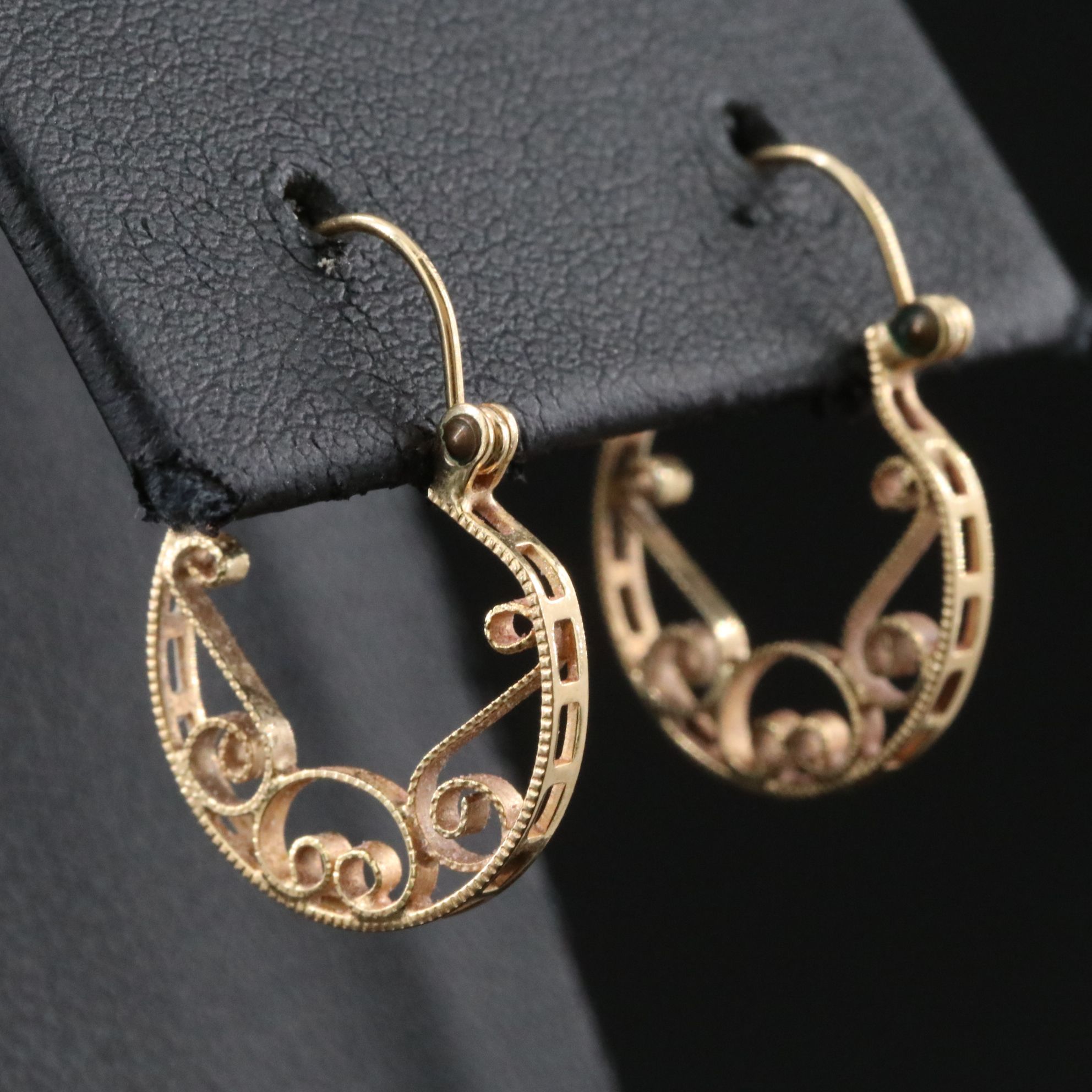 14K Filigree Hoop Earrings | EBTH
