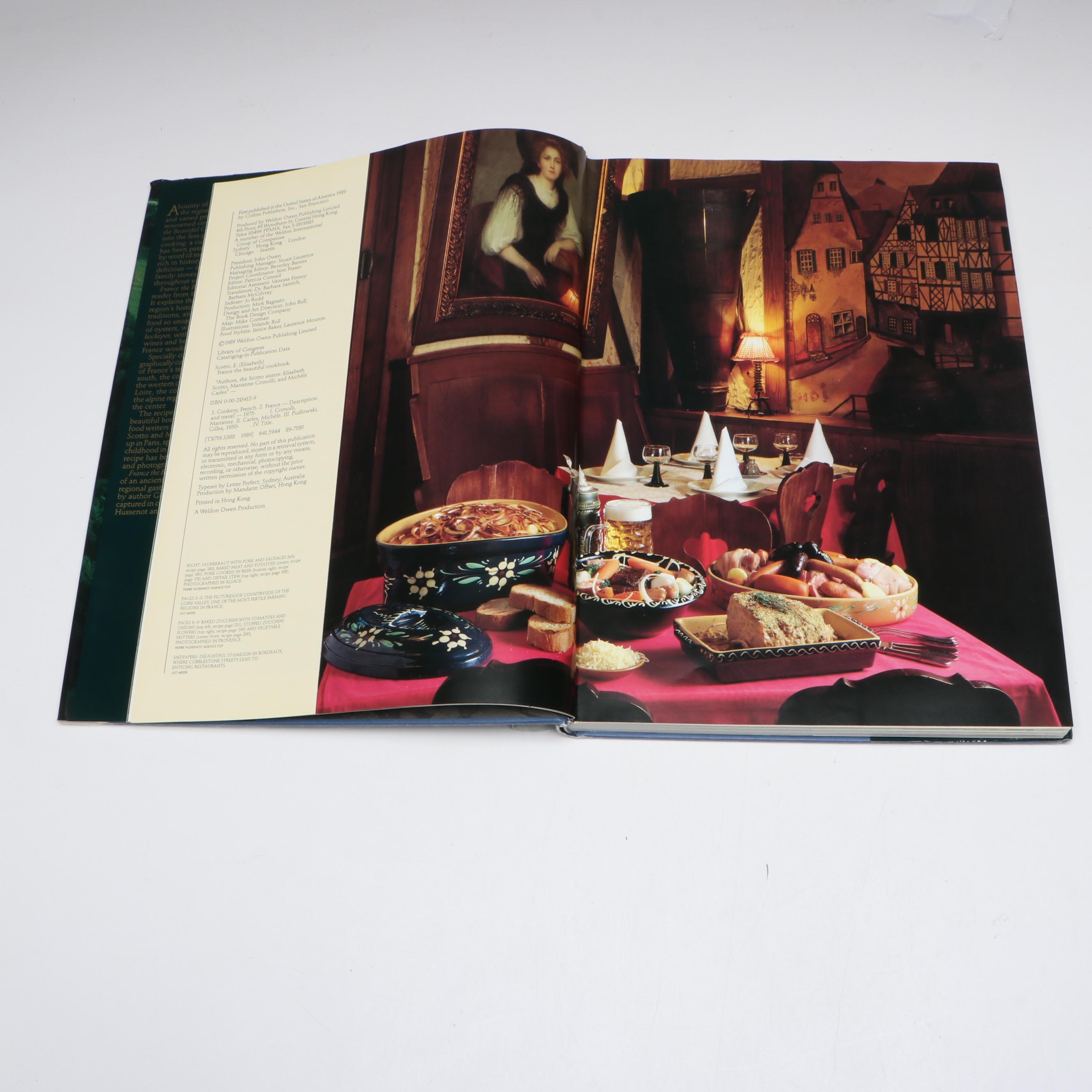 First Edition "France the Beautiful Cookbook" by Gilles Pudlowski, 1989 ...