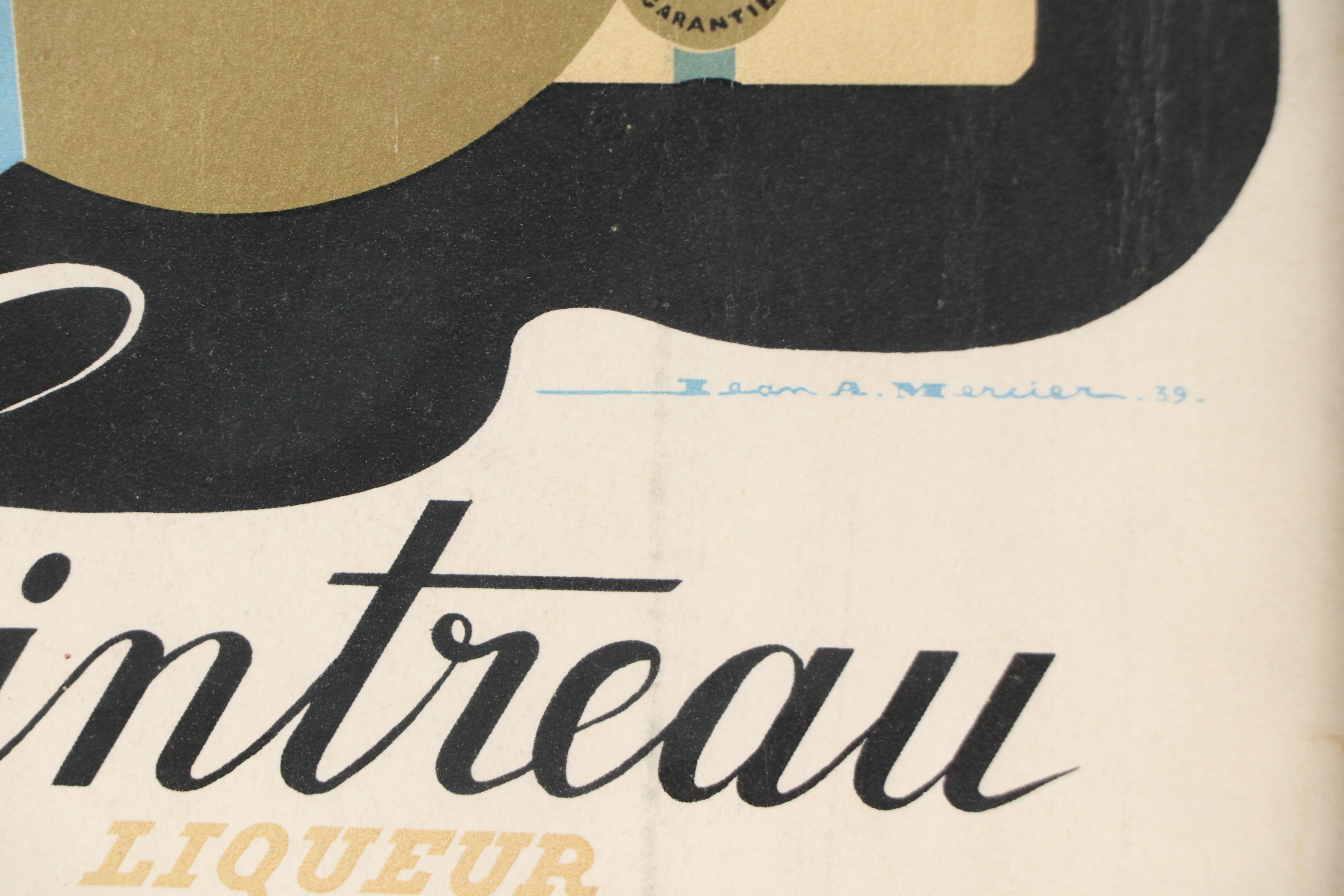 Cointreau Liqueur Advertisement Lithograph Poster | EBTH