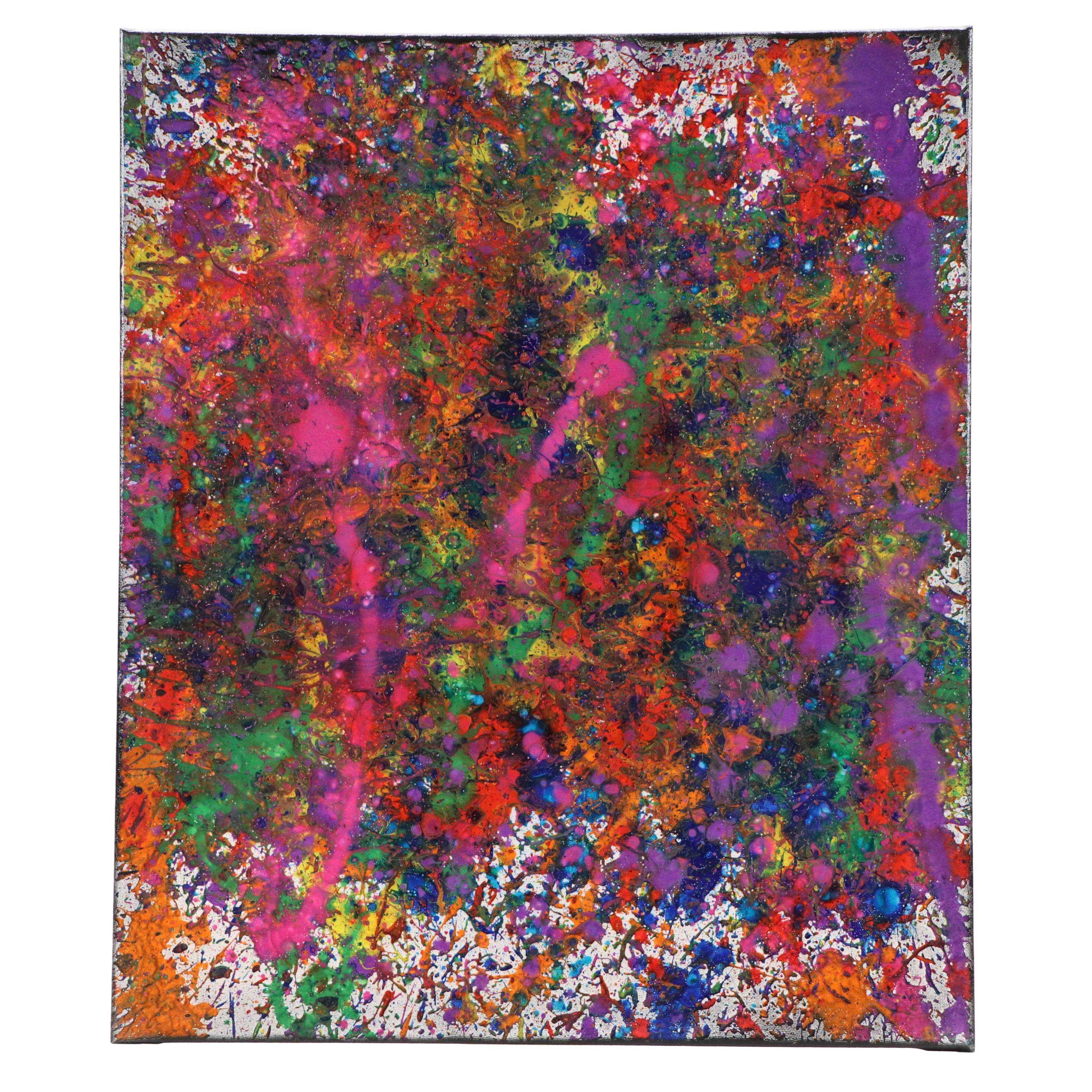 Jason Michael Durham Abstract Mixed Media Painting "Renewal In Bloom ...