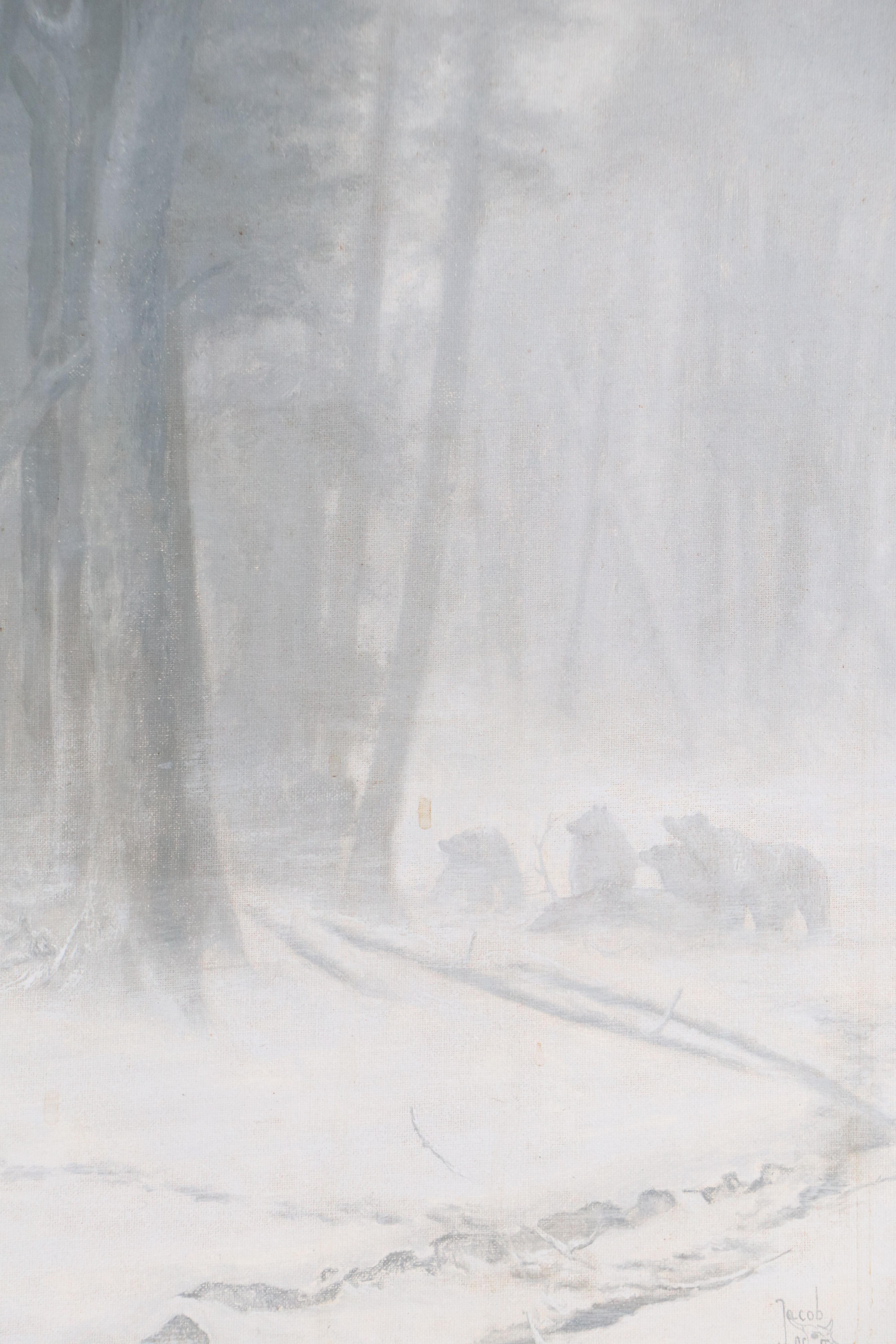 Jacob Pfeiffer Oil Painting "The Intruders, 1970" | EBTH