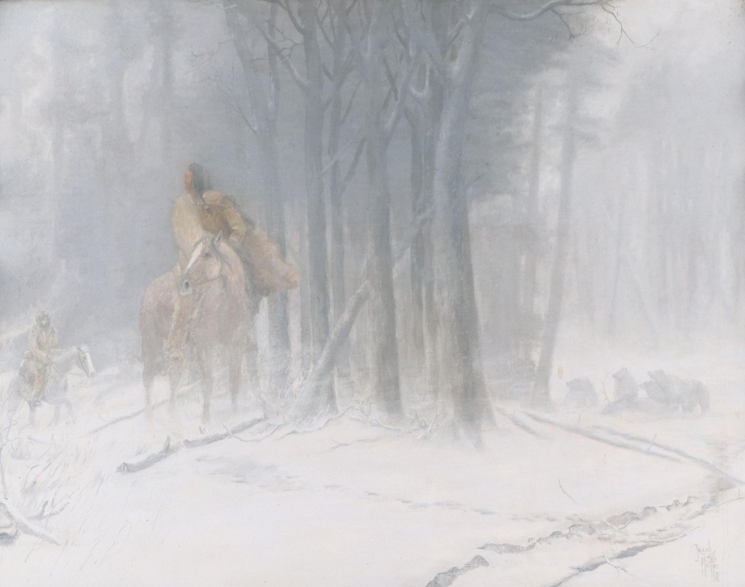 Jacob Pfeiffer Oil Painting "The Intruders, 1970" | EBTH