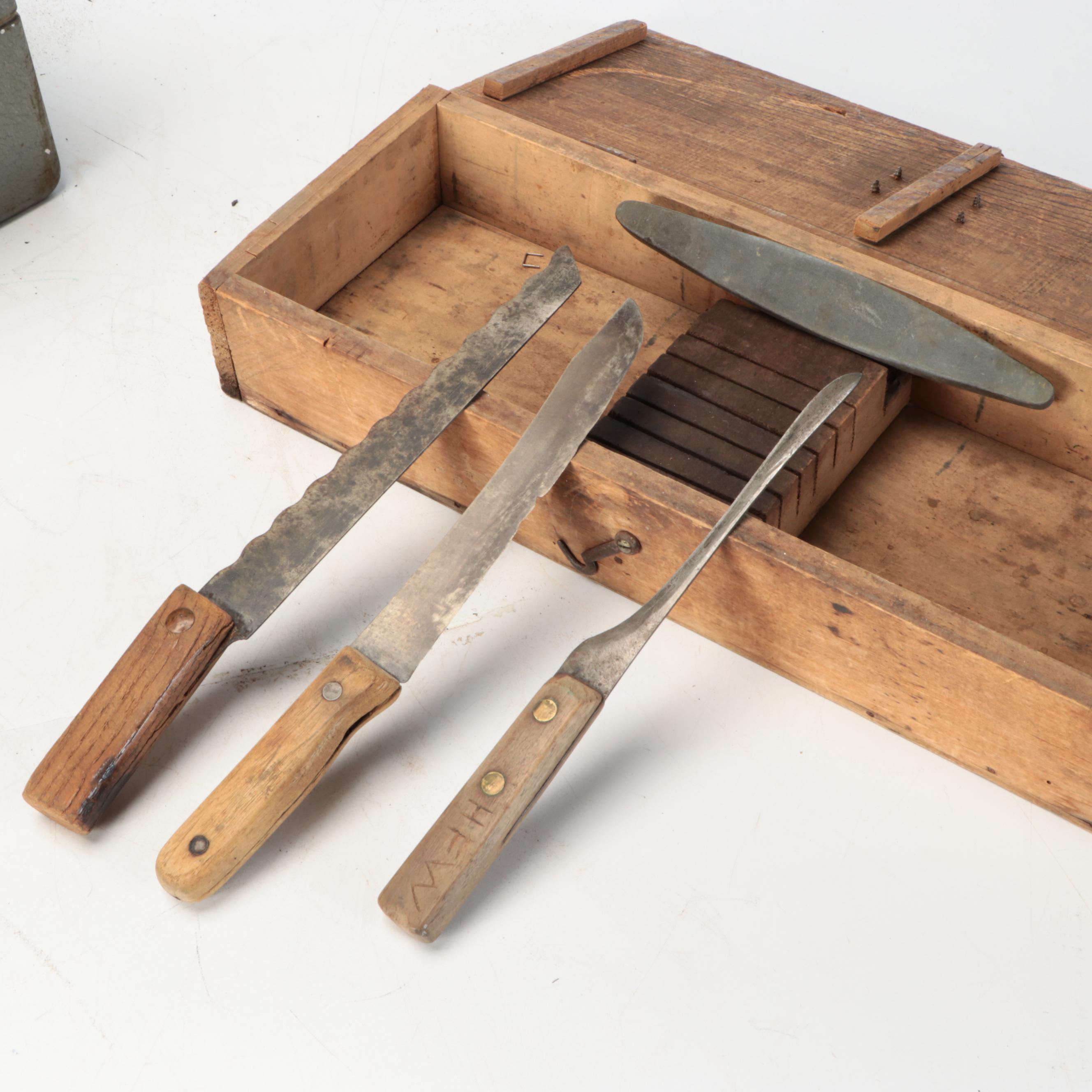 Tackle Box and Other Fishing Equipment, Early to Mid-20th Century | EBTH