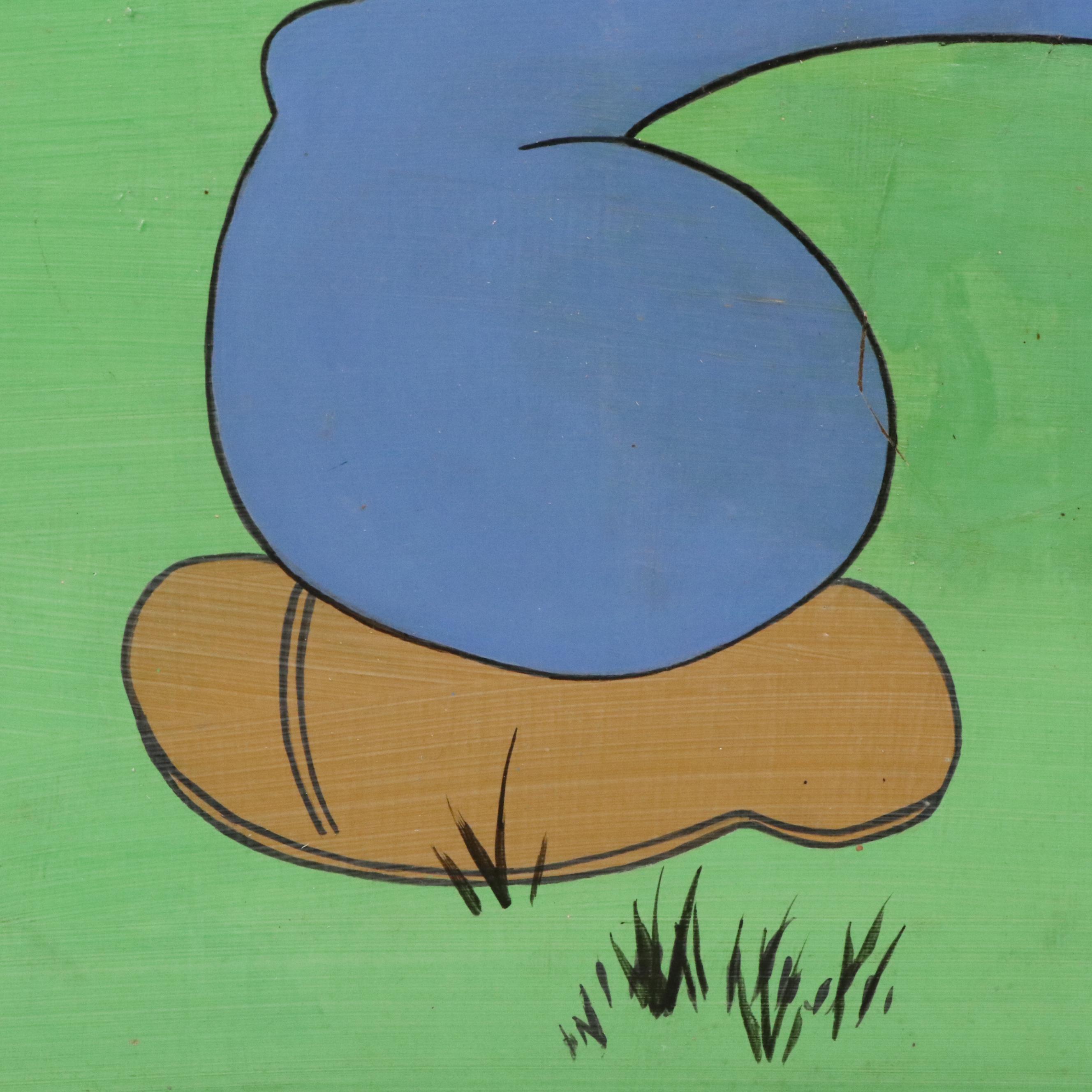 "Popeye the Sailor Man" Large Acrylic Painting, Late 20th Century | EBTH