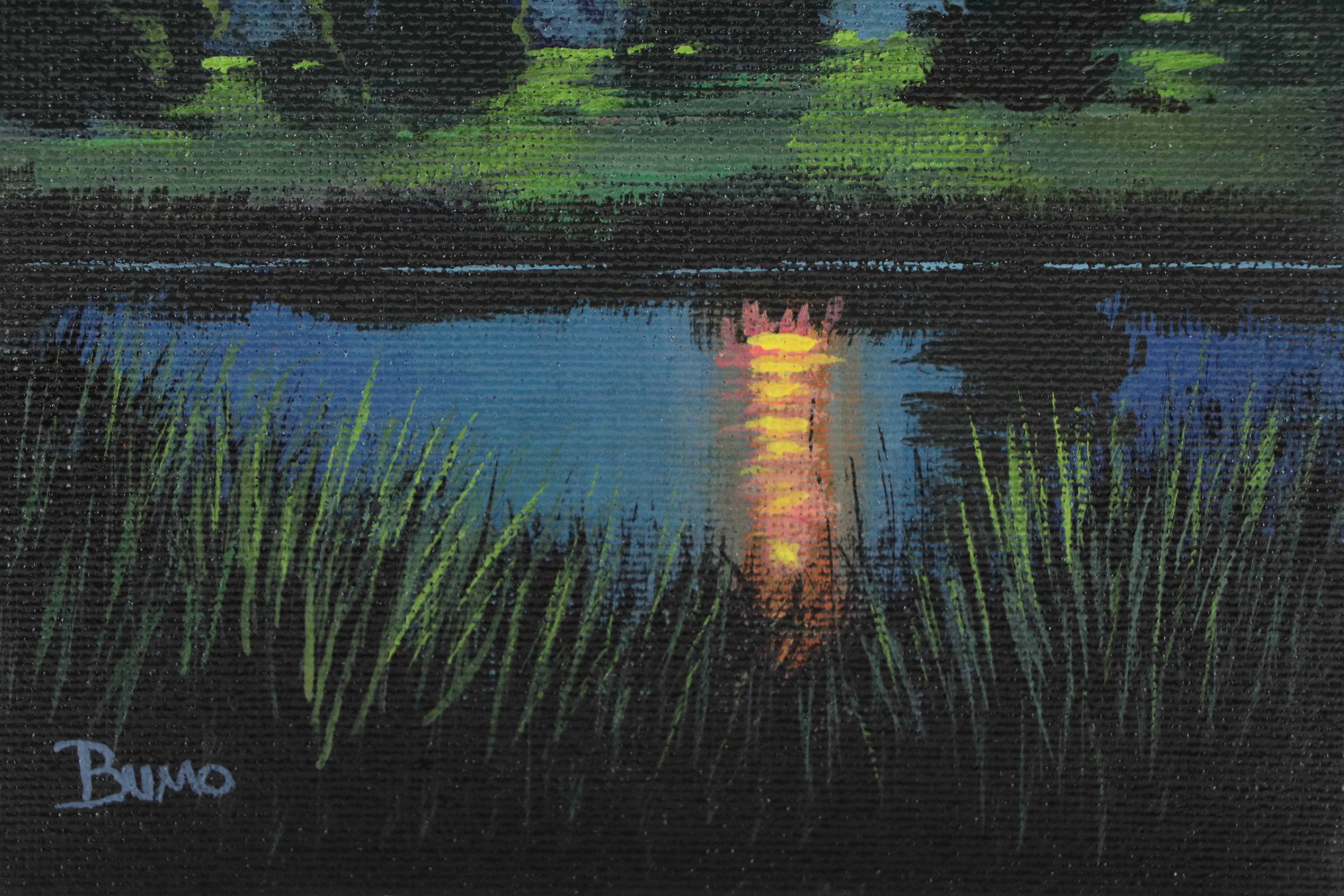 Doug "Bumo" Johnpeer Nocturne Landscape Oil Painting, 2025 | EBTH