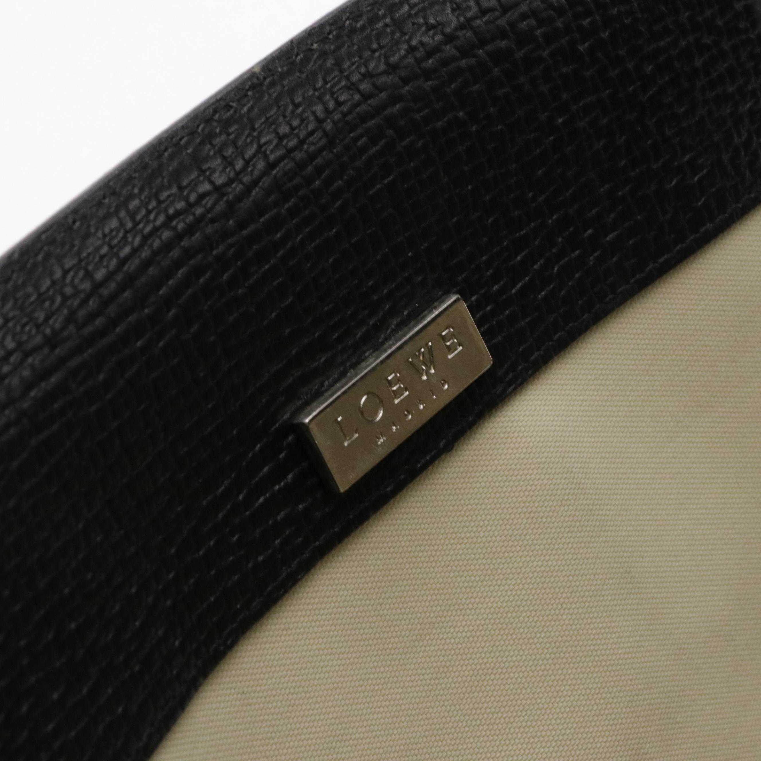 Loewe Open-Side Tote Bag in Black Grained Leather | EBTH