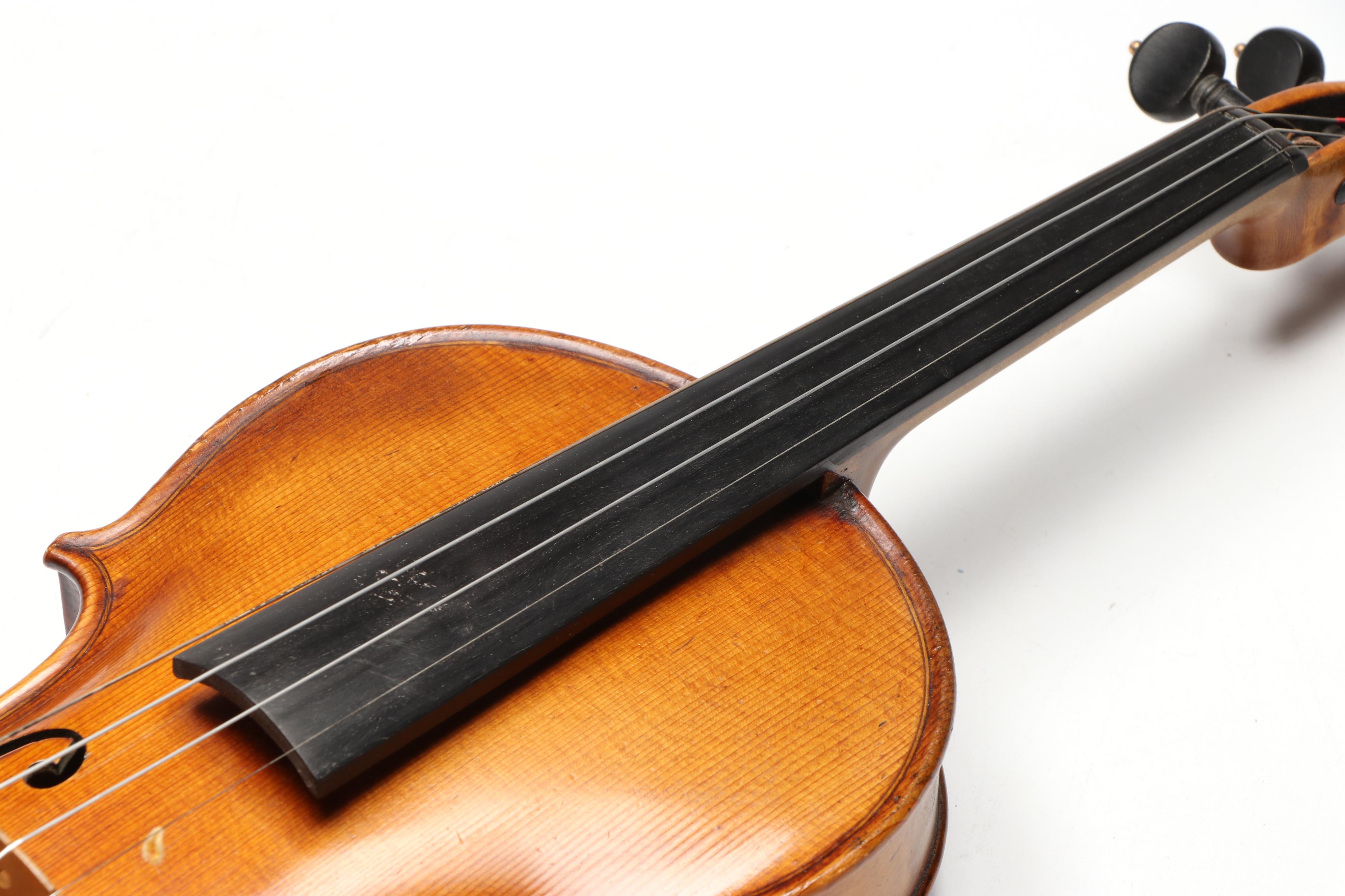 Dutch Alphonse Van Hoof No. 53 Wood Violin with Travel Case and Bow ...