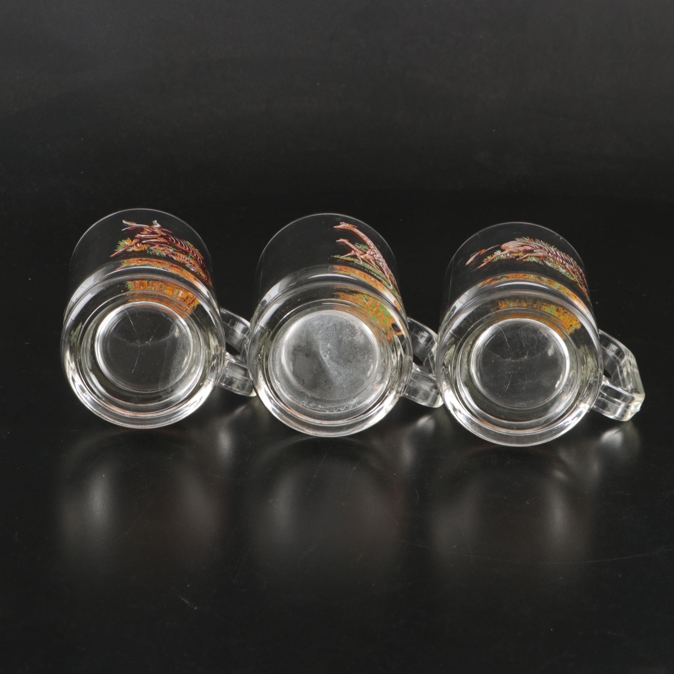 Glass Safari Animal Beer Mugs, Mid-20th Century | EBTH