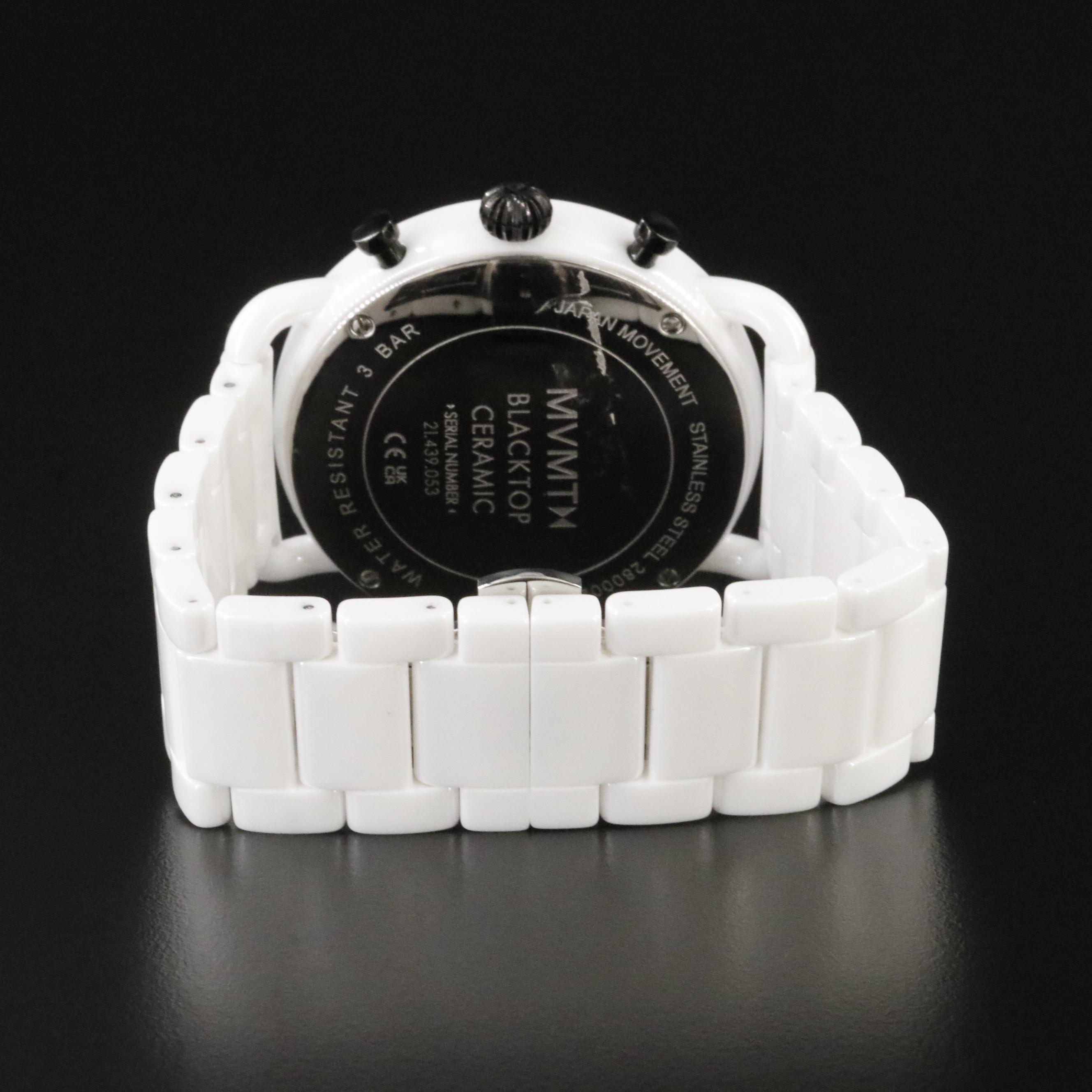 MVMT Black Top Chrono Ceramic Watch 28000234 | EBTH