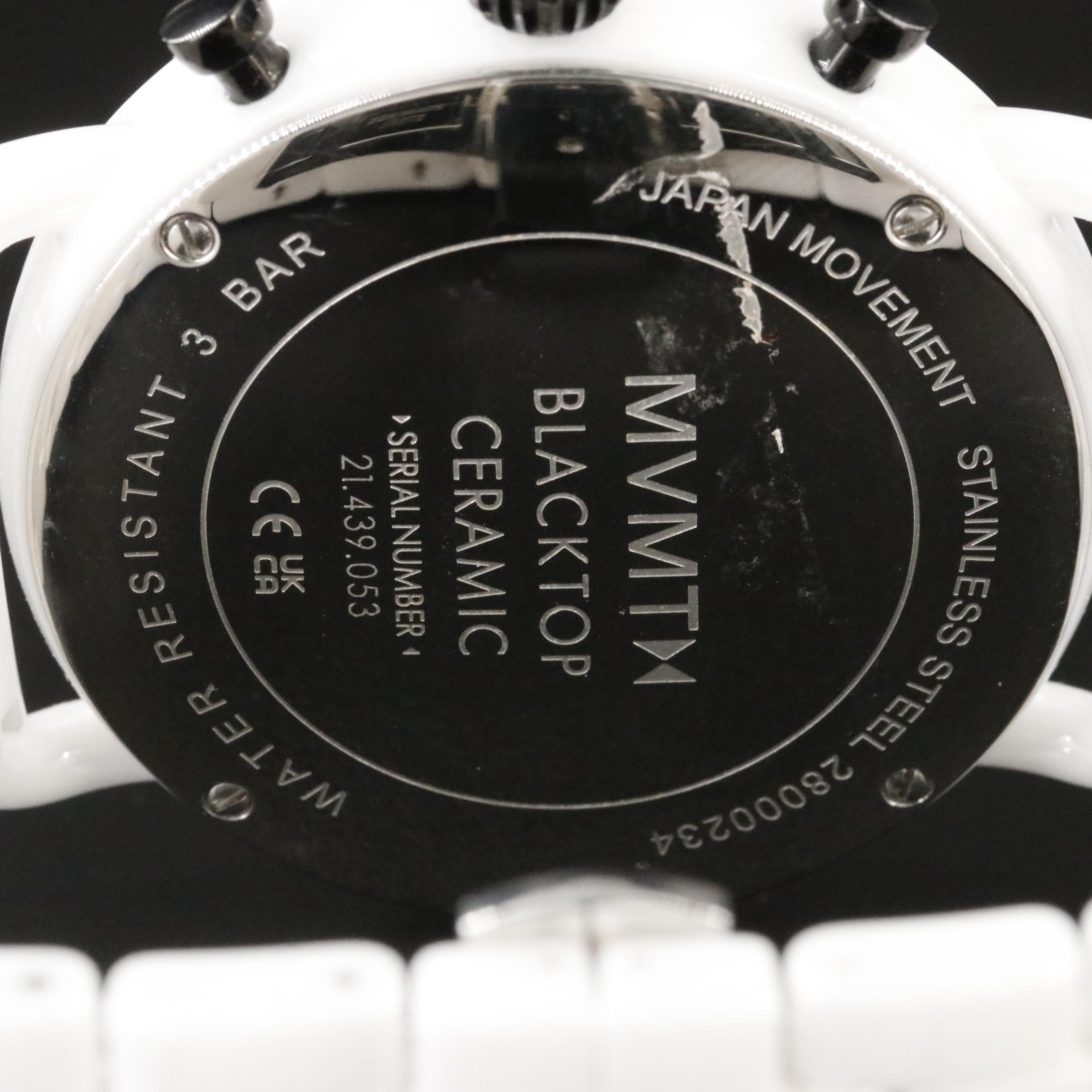 MVMT Black Top Chrono Ceramic Watch 28000234 | EBTH