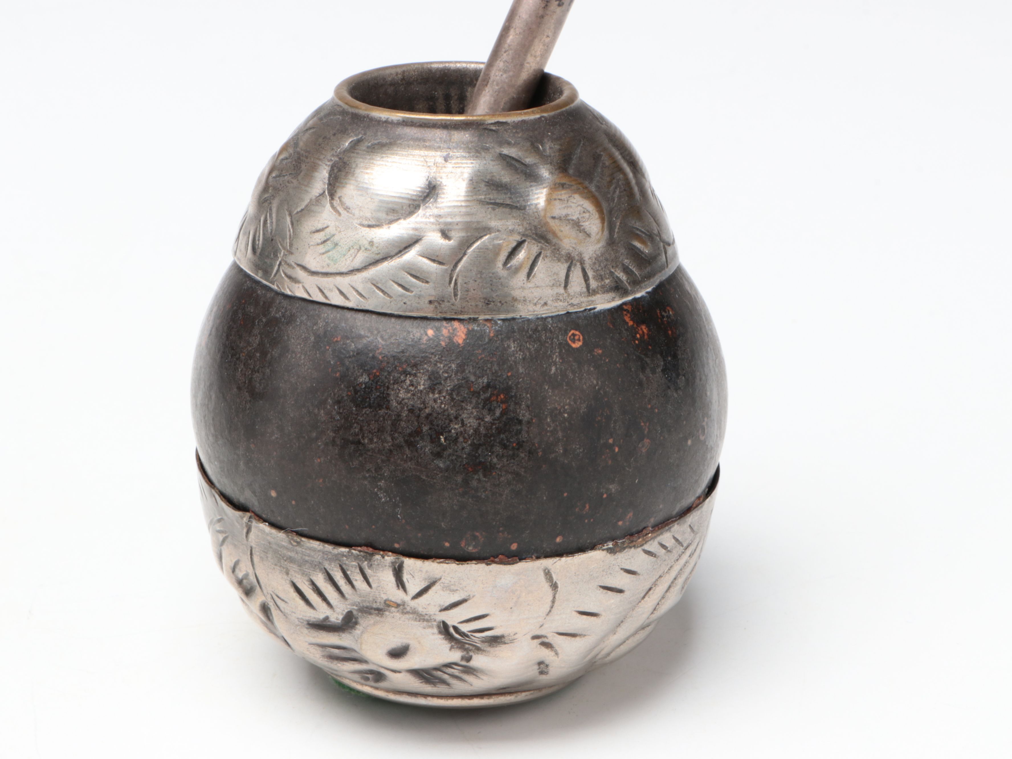 South American Yerba Mate Drinking Gourds and Straws | EBTH