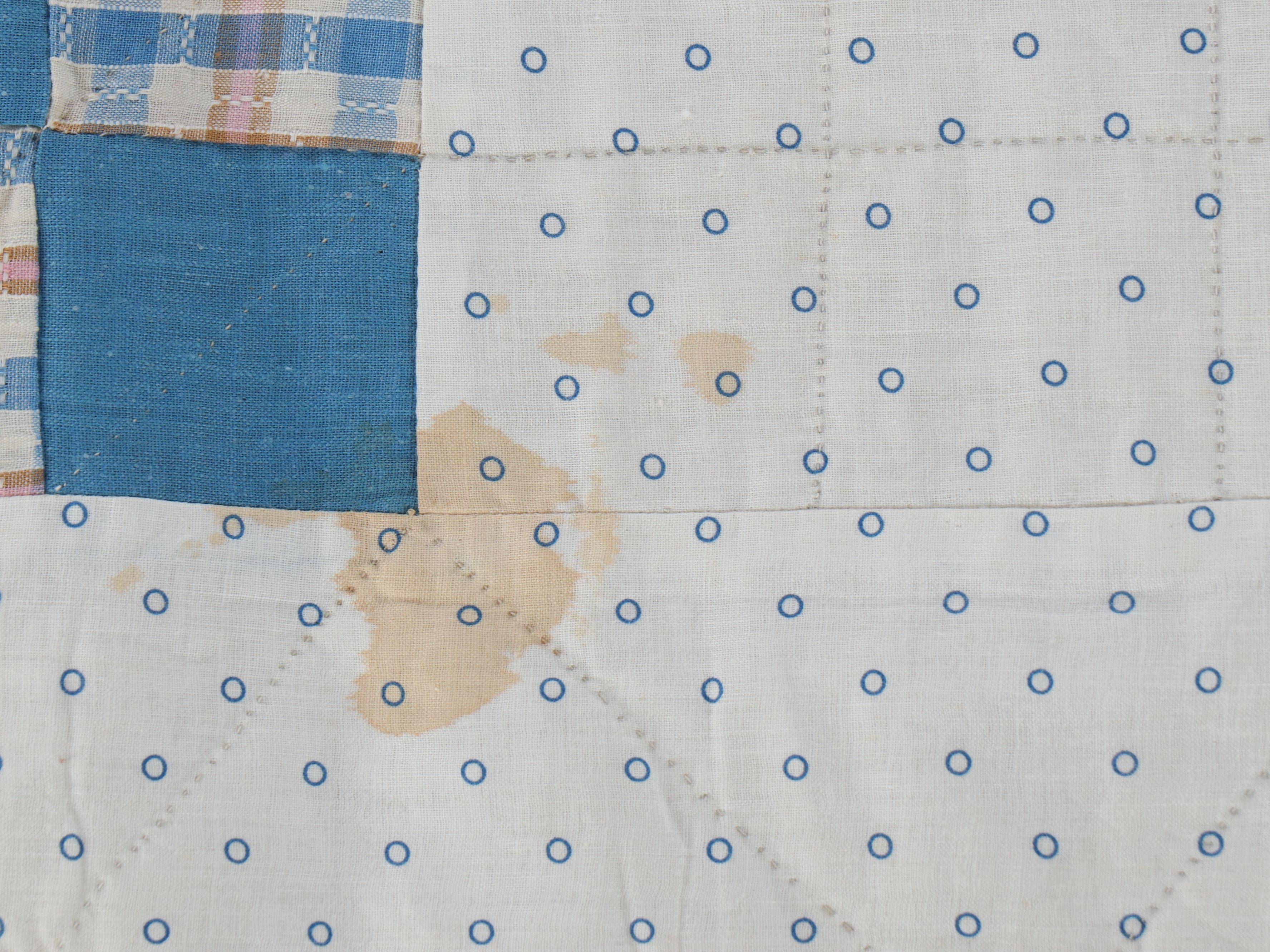 Hand-Pieced Pink and Blue Cotton Bock Quilts, Early/Mid-20th Century | EBTH