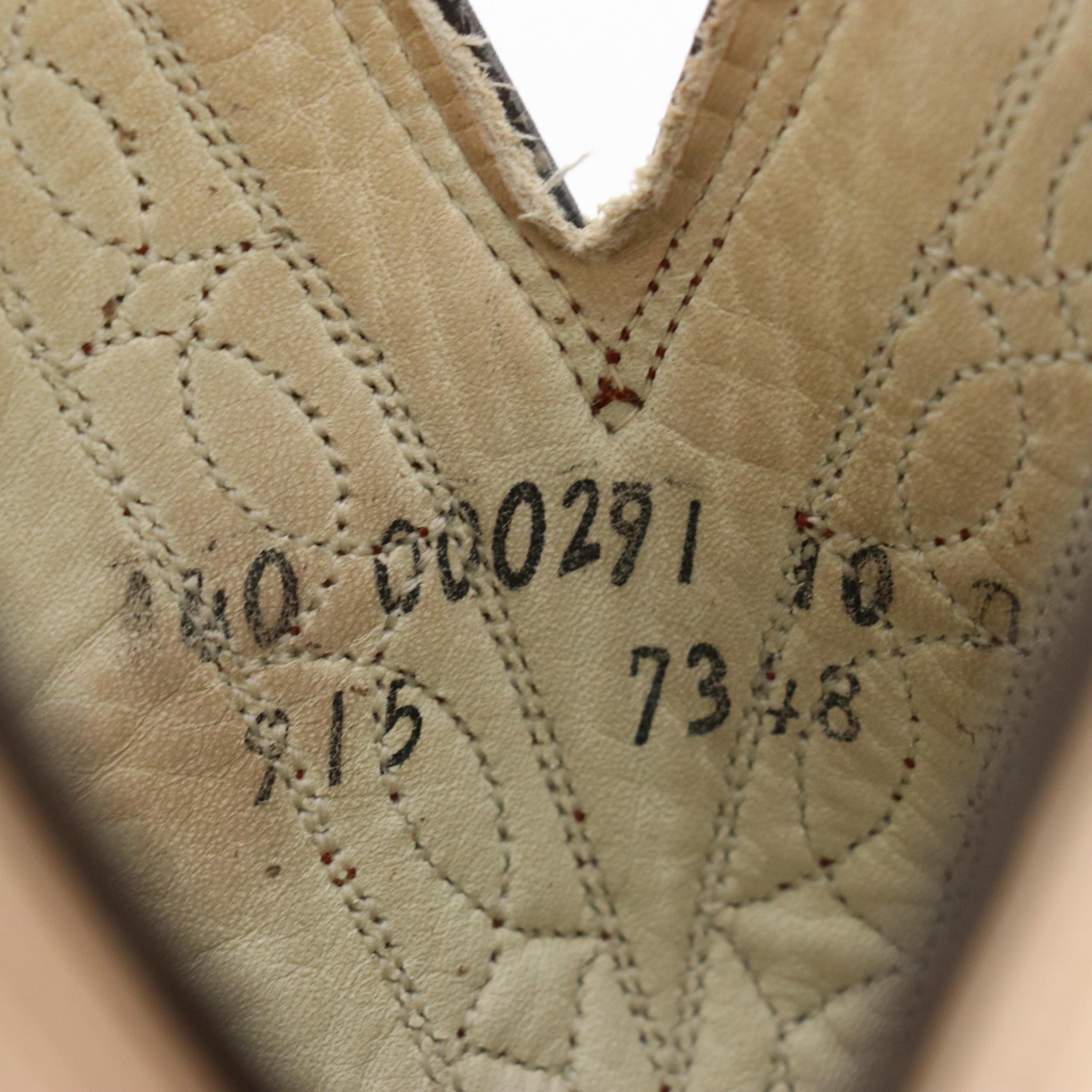 Olathe Boot Company Mixed Tooled Leather Western Boots | EBTH