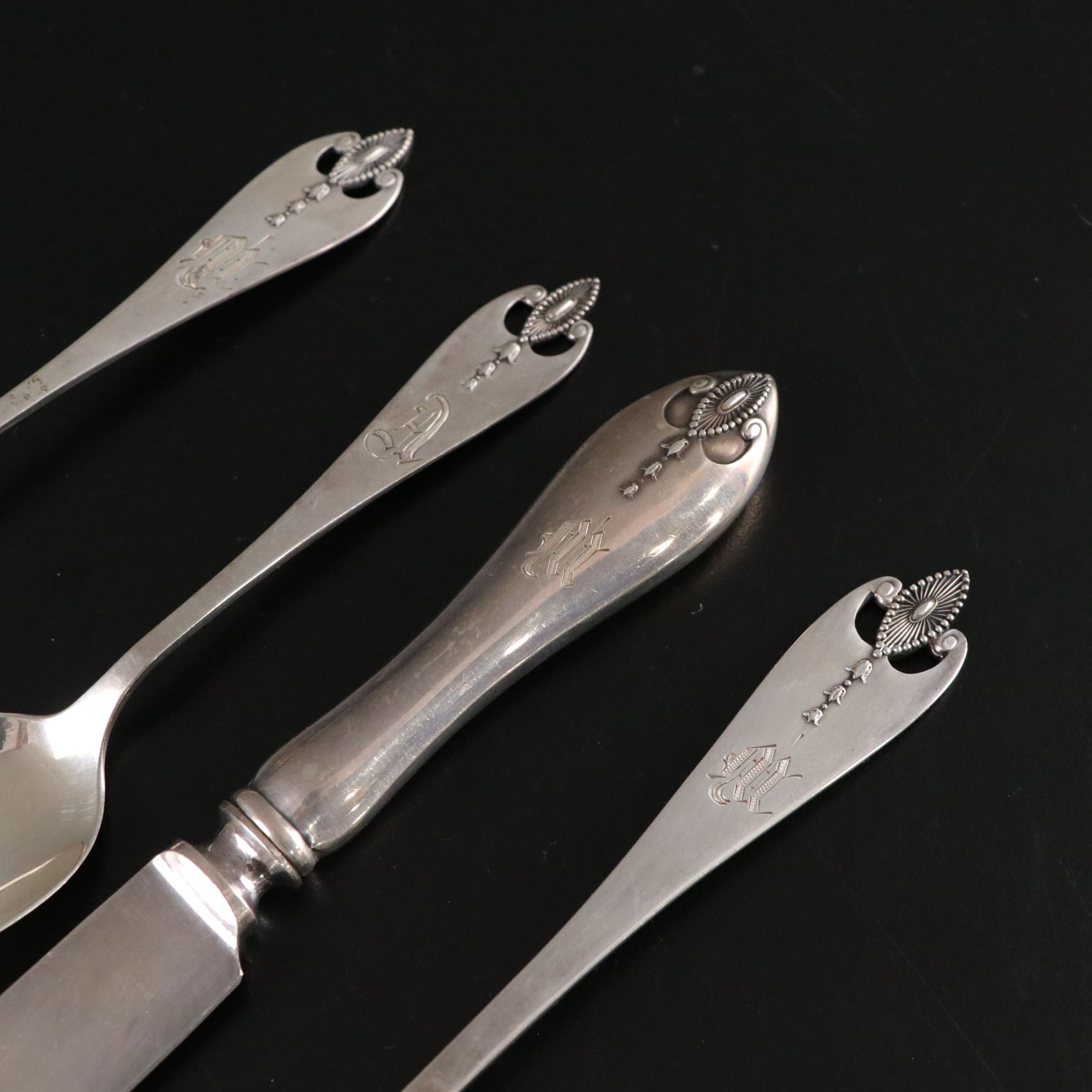 Rogers, Lunt & Bowlen "Virginia" Sterling Silver Flatware with Other ...