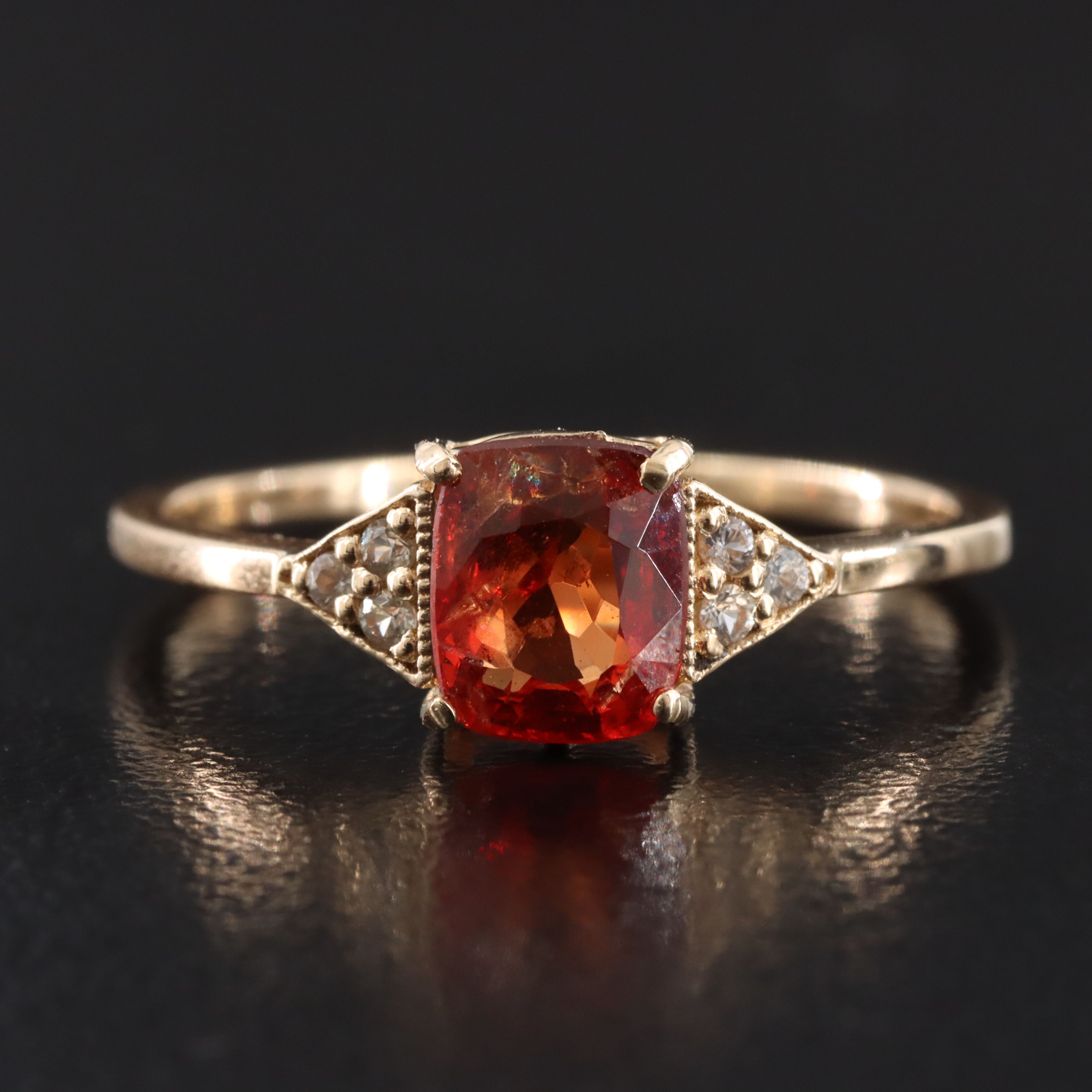 14K Sapphire and White Sapphire Ring | EBTH