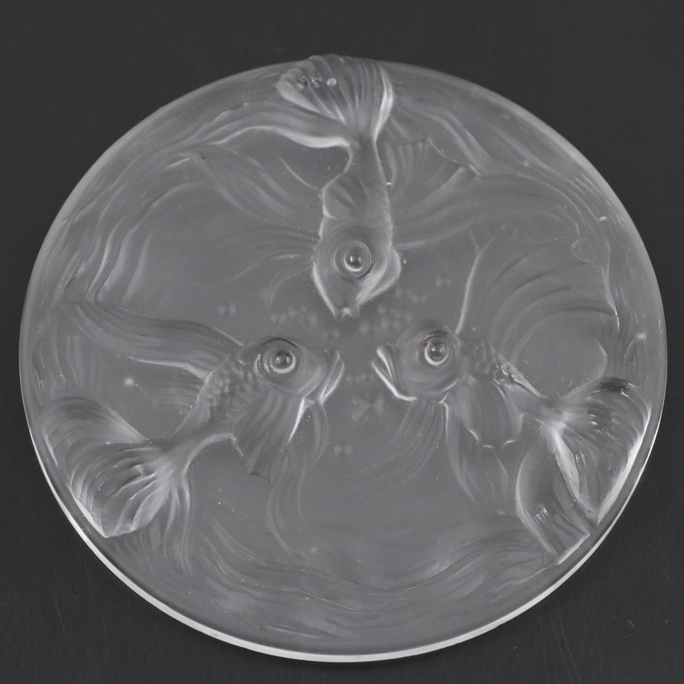 Art Glass Fish Plate with Crystal Unicorn Bowl | EBTH