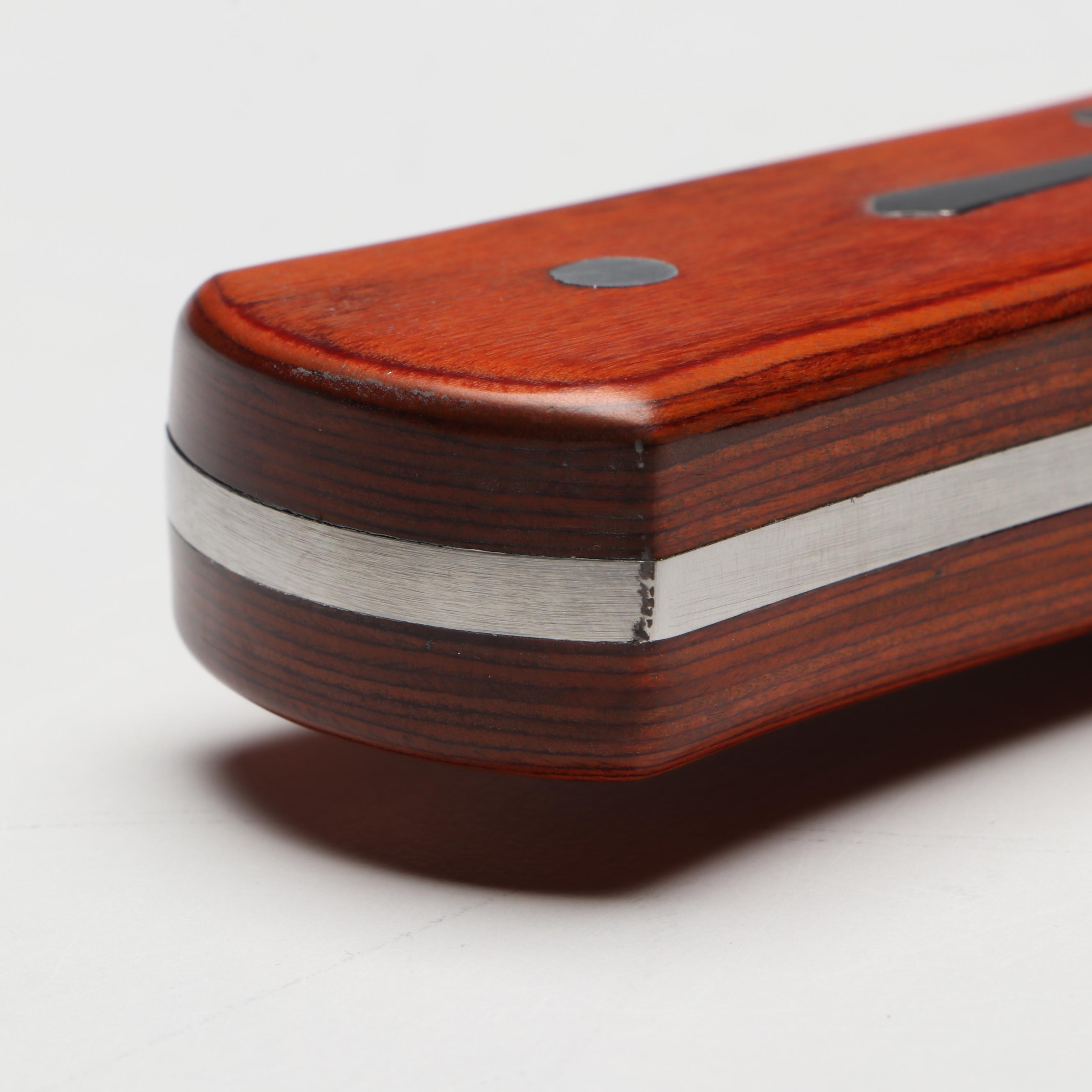 Stainless Steel and Wooden Handle Cross Inlay Bowie Knife | EBTH