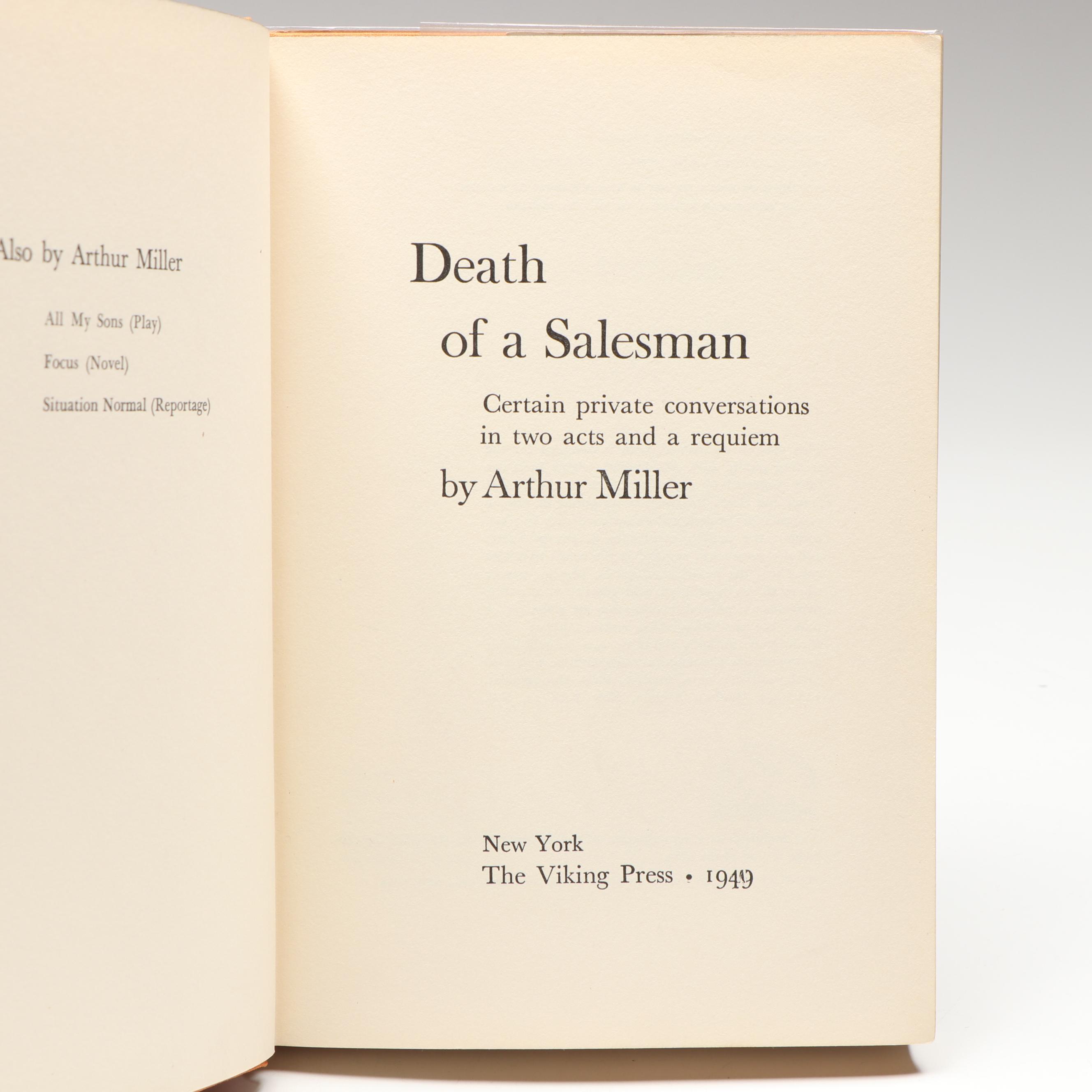First Edition "Death of a Salesman" by Arthur Miller, 1949 | EBTH