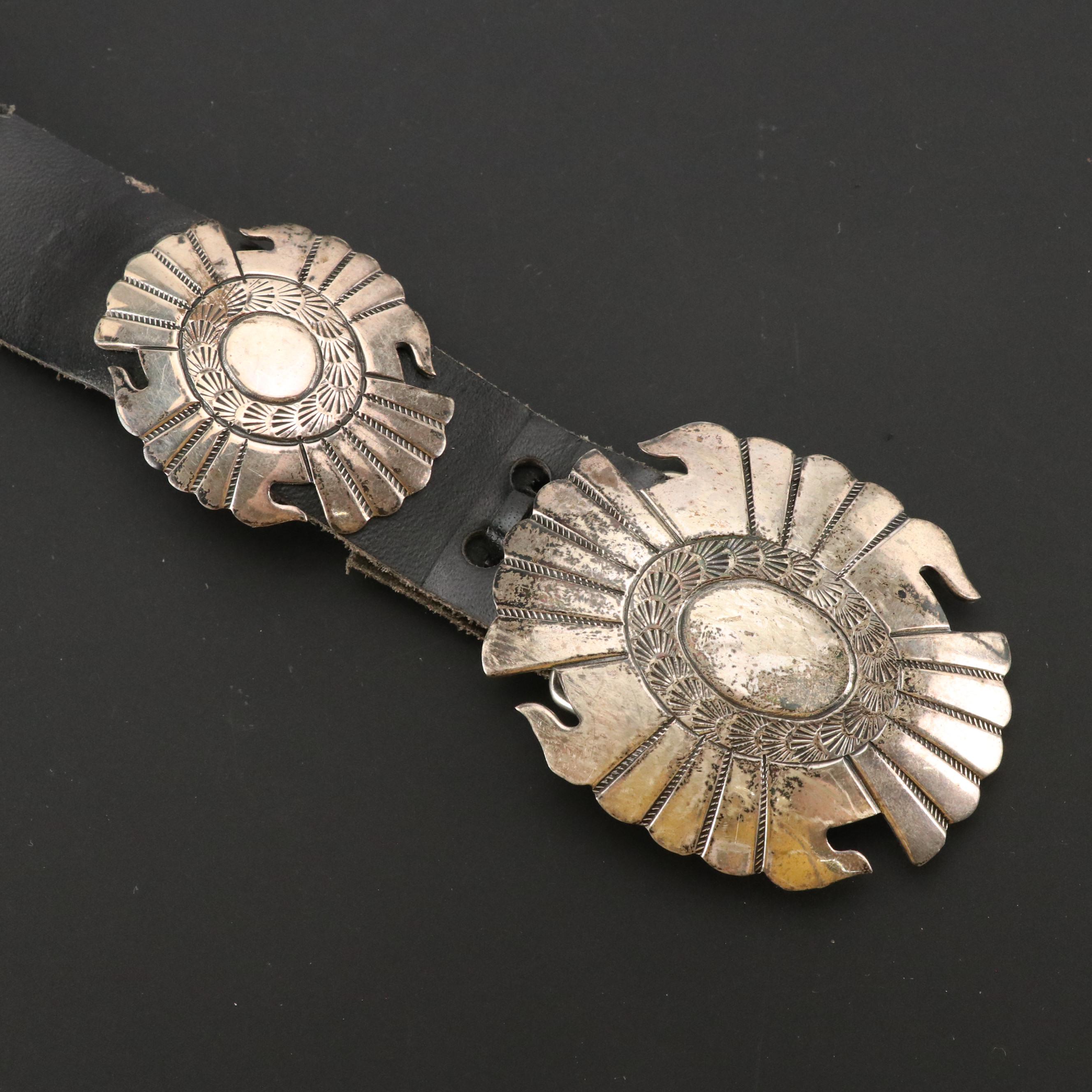 Mike Begay Navajo Diné Sterling Silver Concho Belt | EBTH