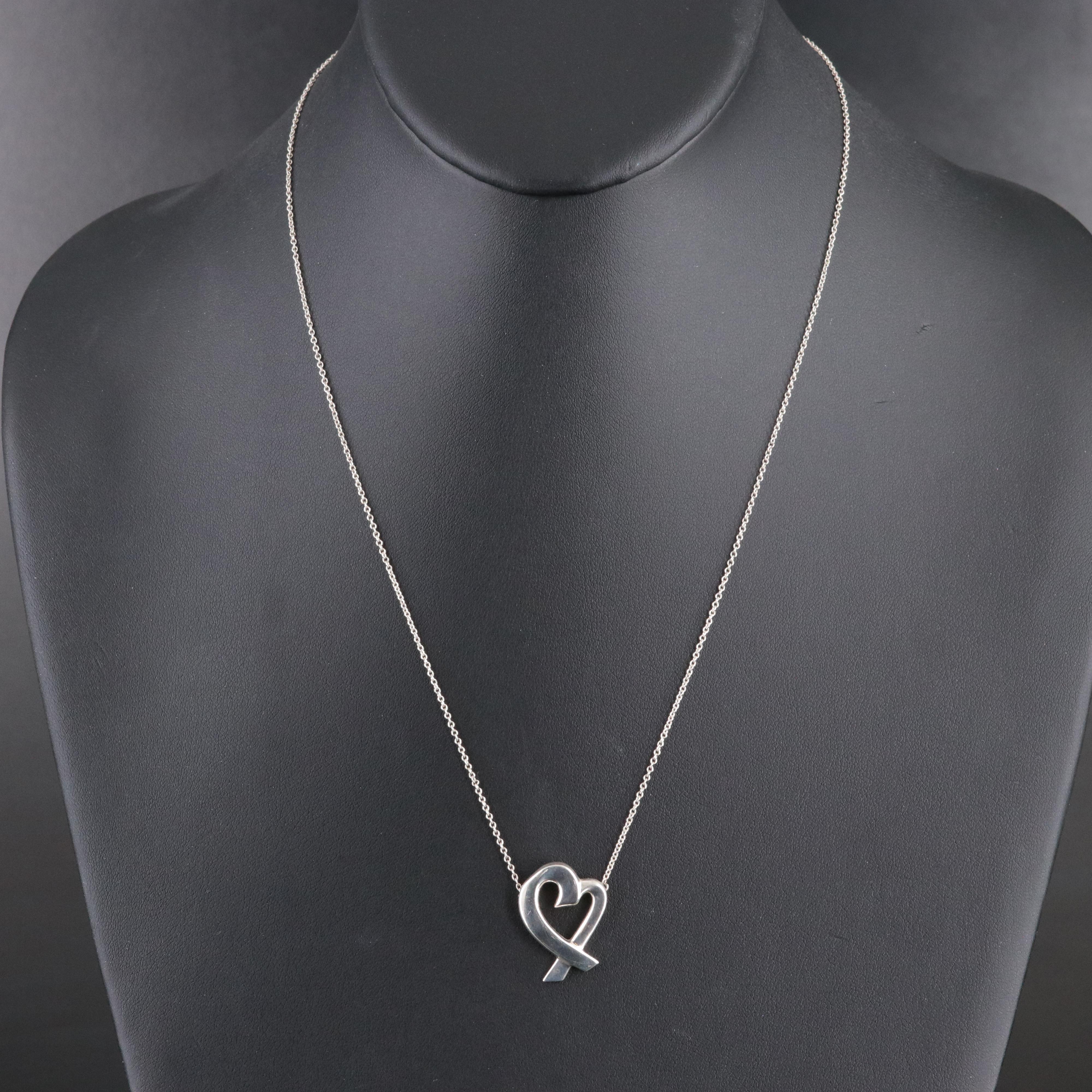 Paloma Picasso for Tiffany & Co. Loving Heart Sterling Necklace | EBTH