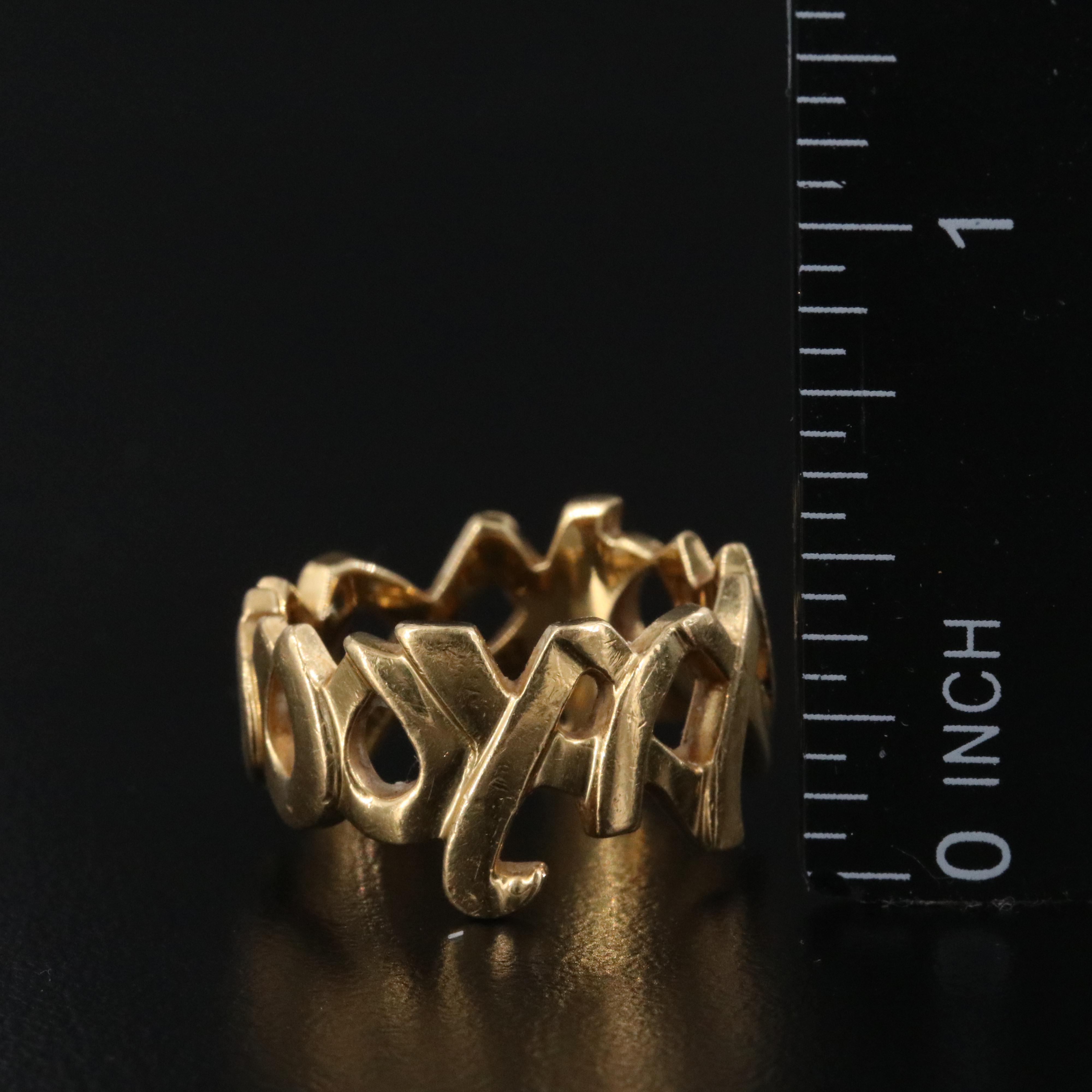 Paloma Picasso for Tiffany & Co. Graffiti 18K Love and Kisses Ring | EBTH