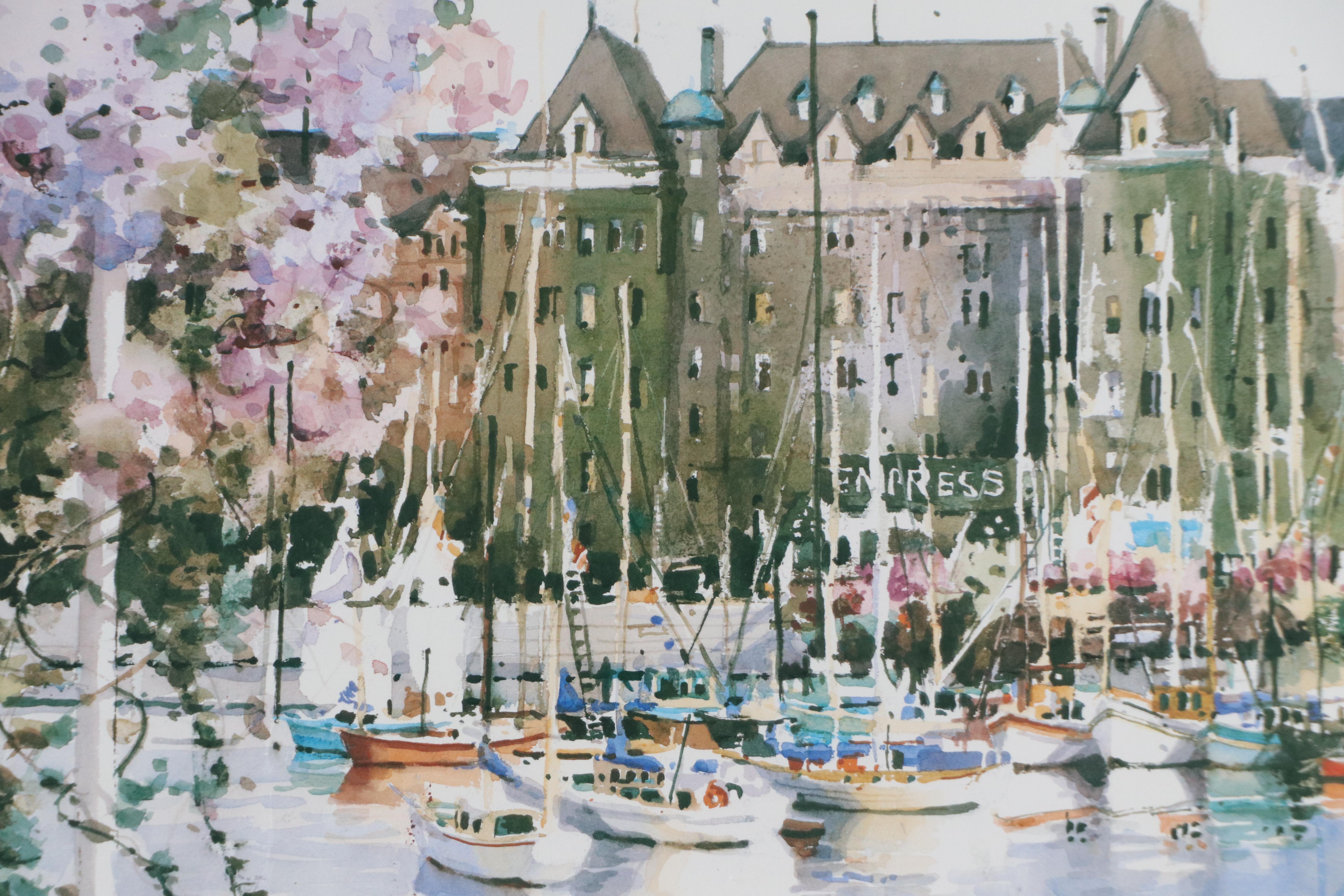 After Marilyn Simandle Offset Lithograph "Harbor Retreat" | EBTH