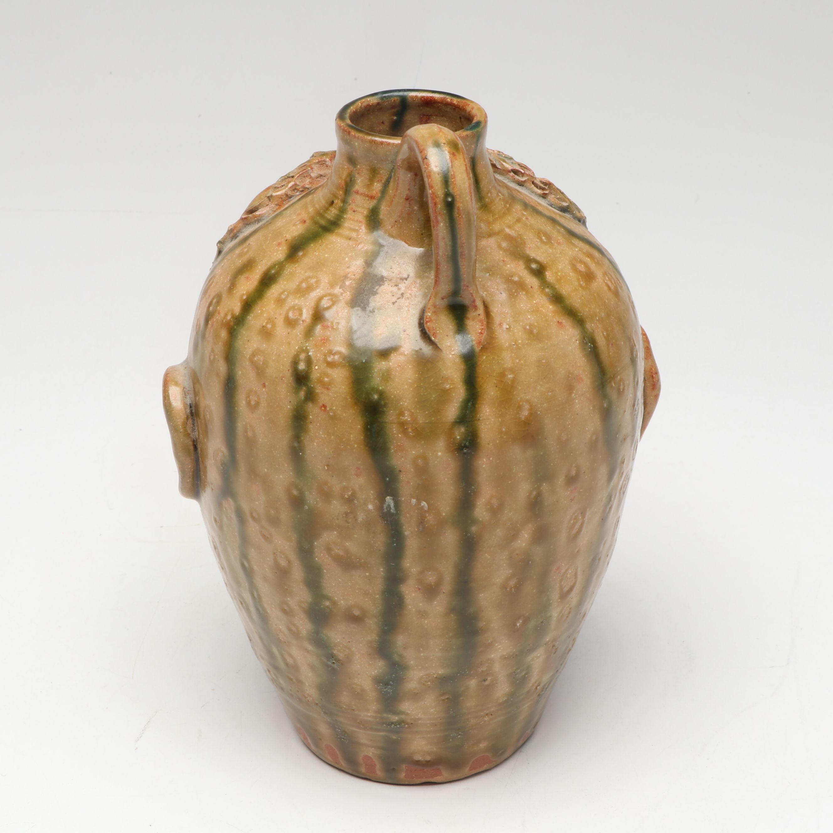 Ram Pottery Folk Art Stoneware Face Jug | EBTH