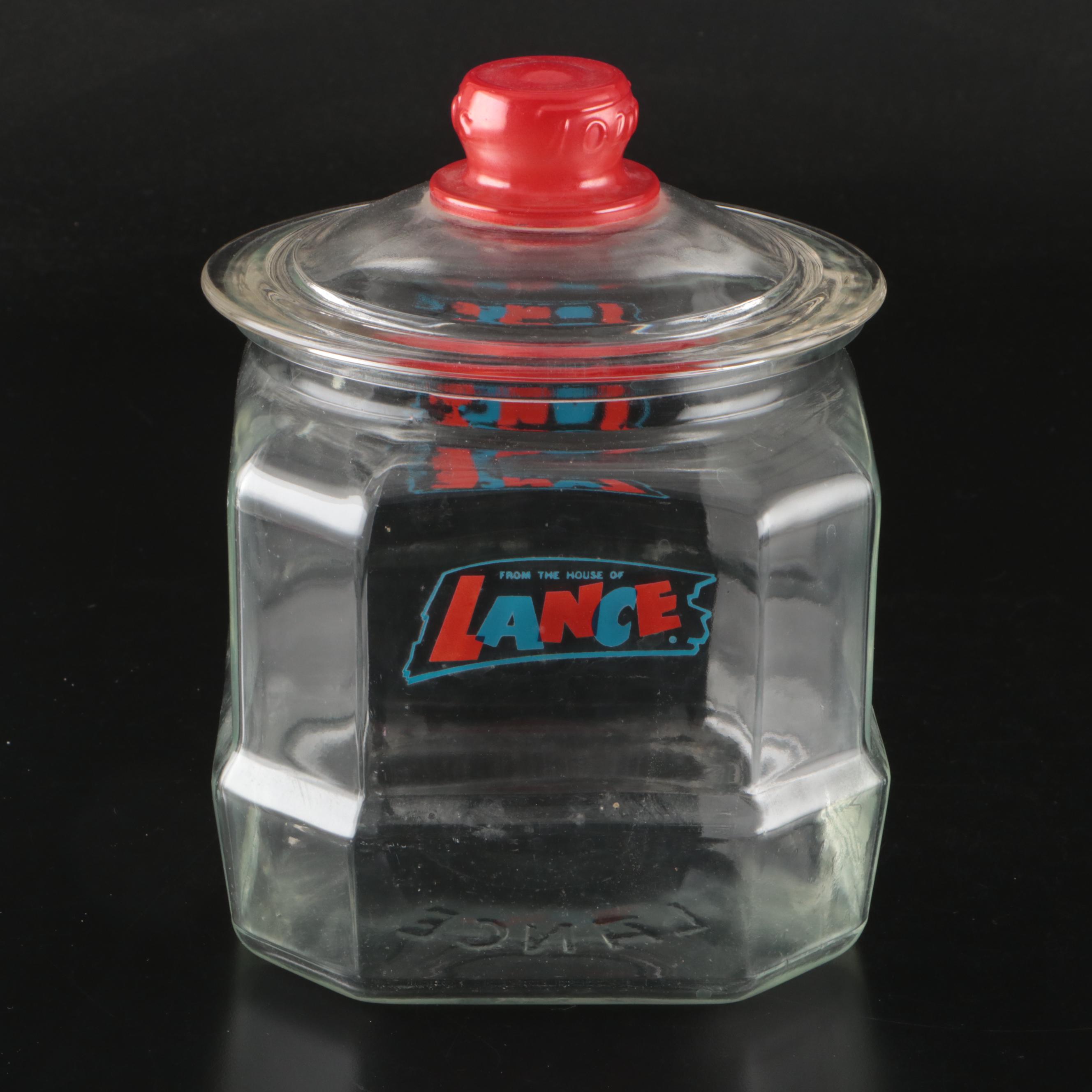 Lance Glass Display Jar with Tom's Lid, Mid-20th Century | EBTH