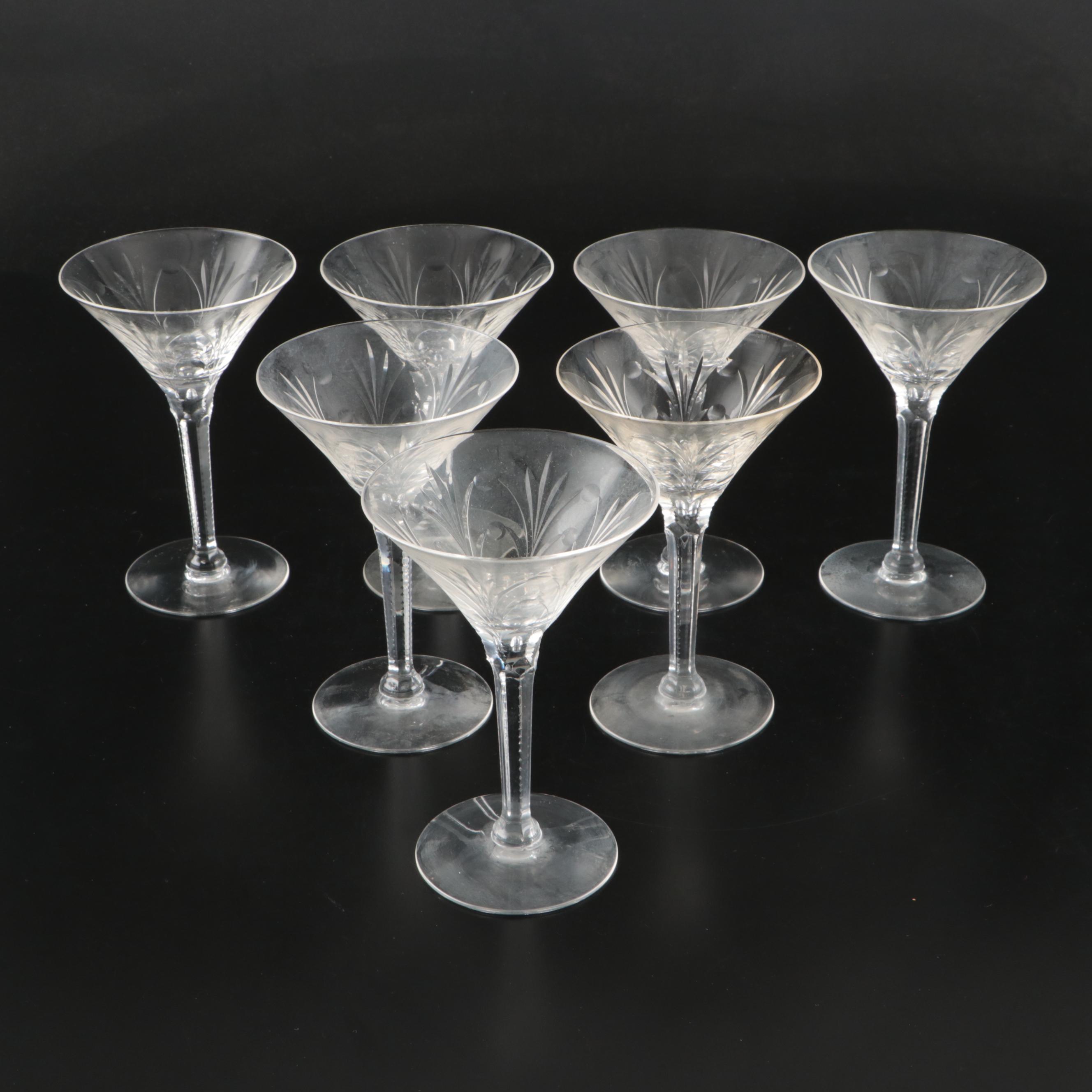 Seneca "Heritage" Cut Crystal Water Goblets and Plates with Other ...