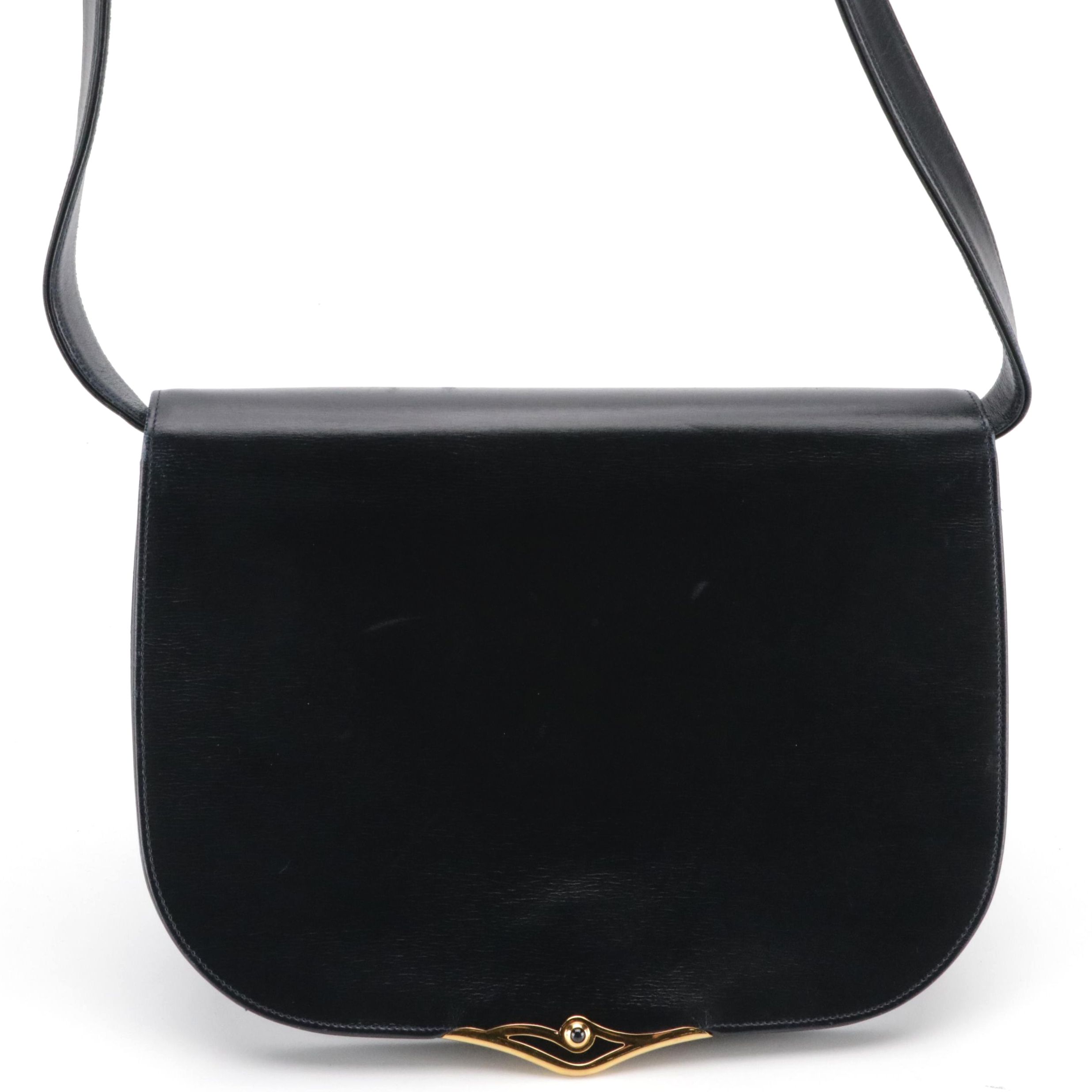 Cartier Sapphire Line Convertible Clutch in Navy Calfskin Leather | EBTH