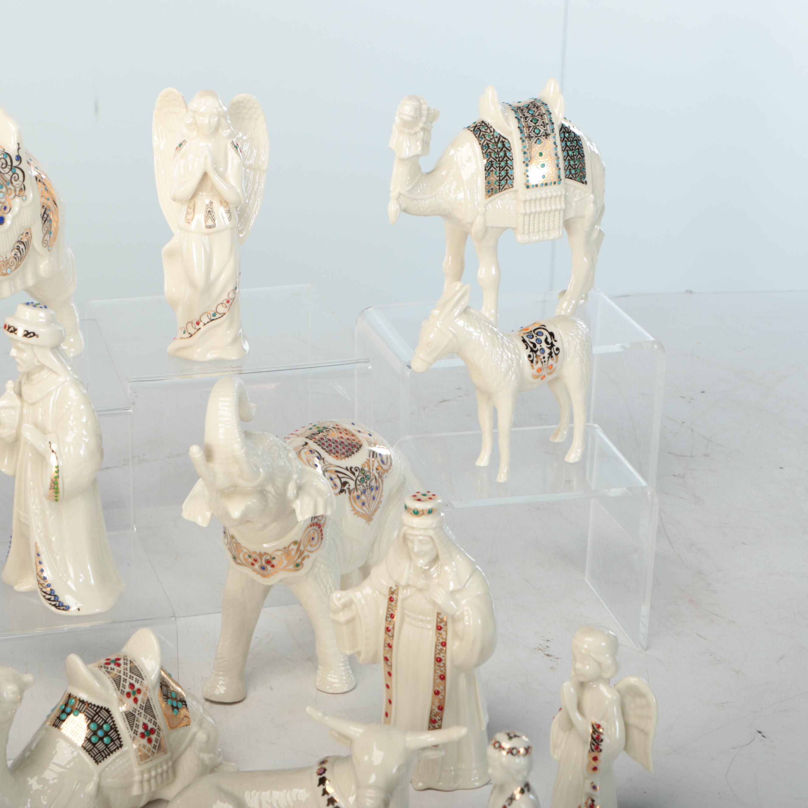 Lenox China Jewels Collection Nativity Figurines and Lenox Holiday ...