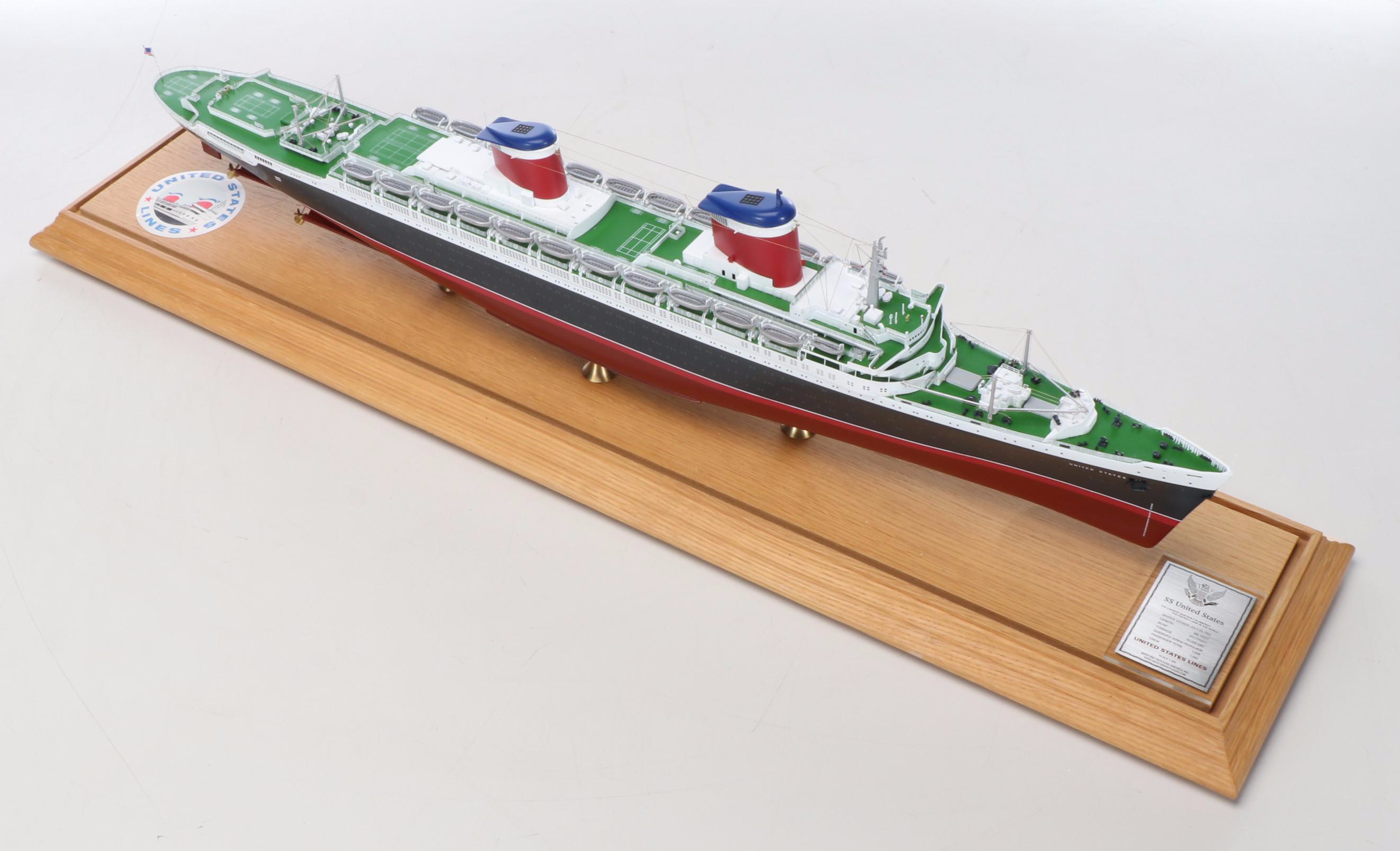 Maritime Replicas "S.S. United States" 1:350 Scale Model Ship | EBTH