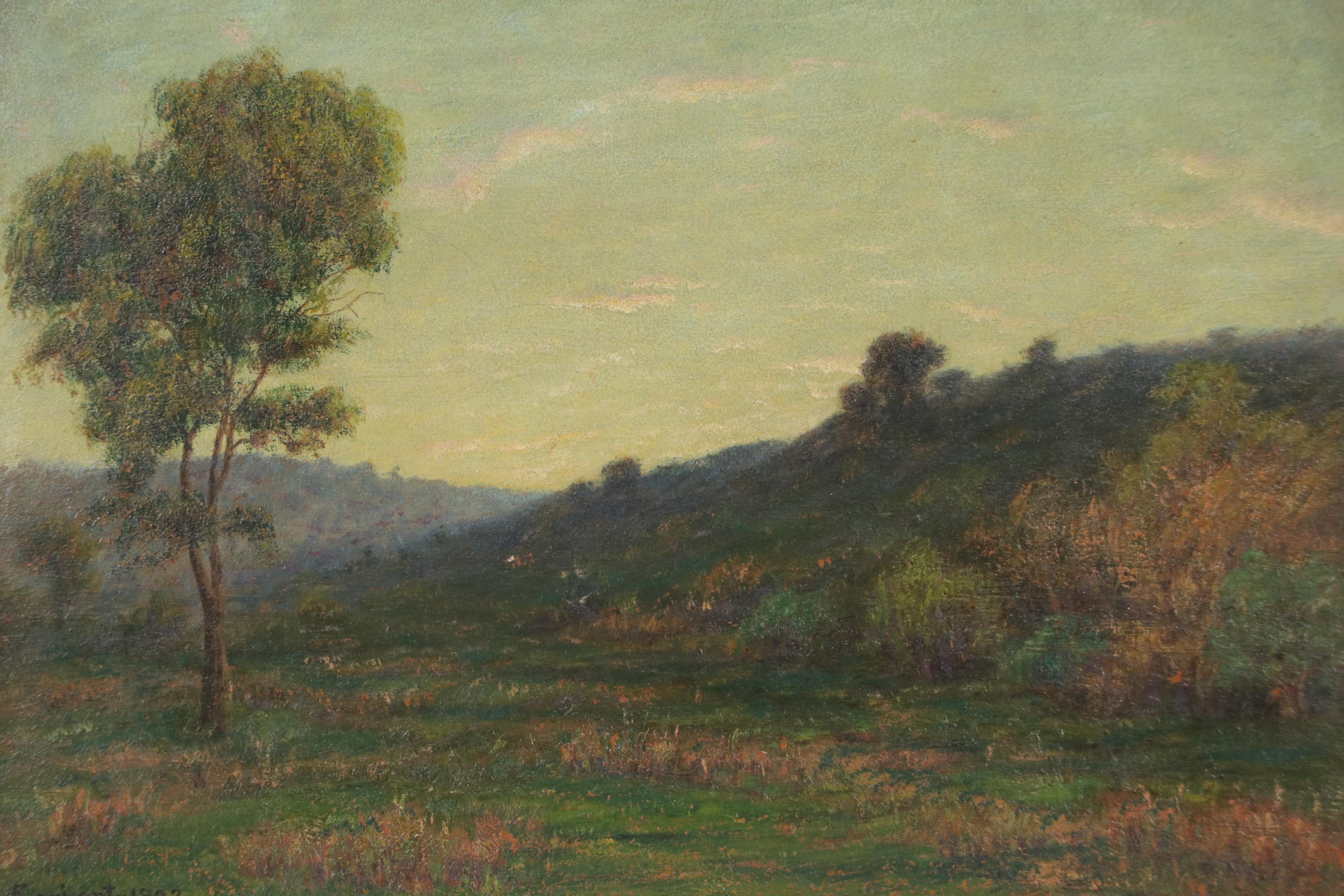 John Franklin Earhart Landscape Oil Painting, 1903 | EBTH