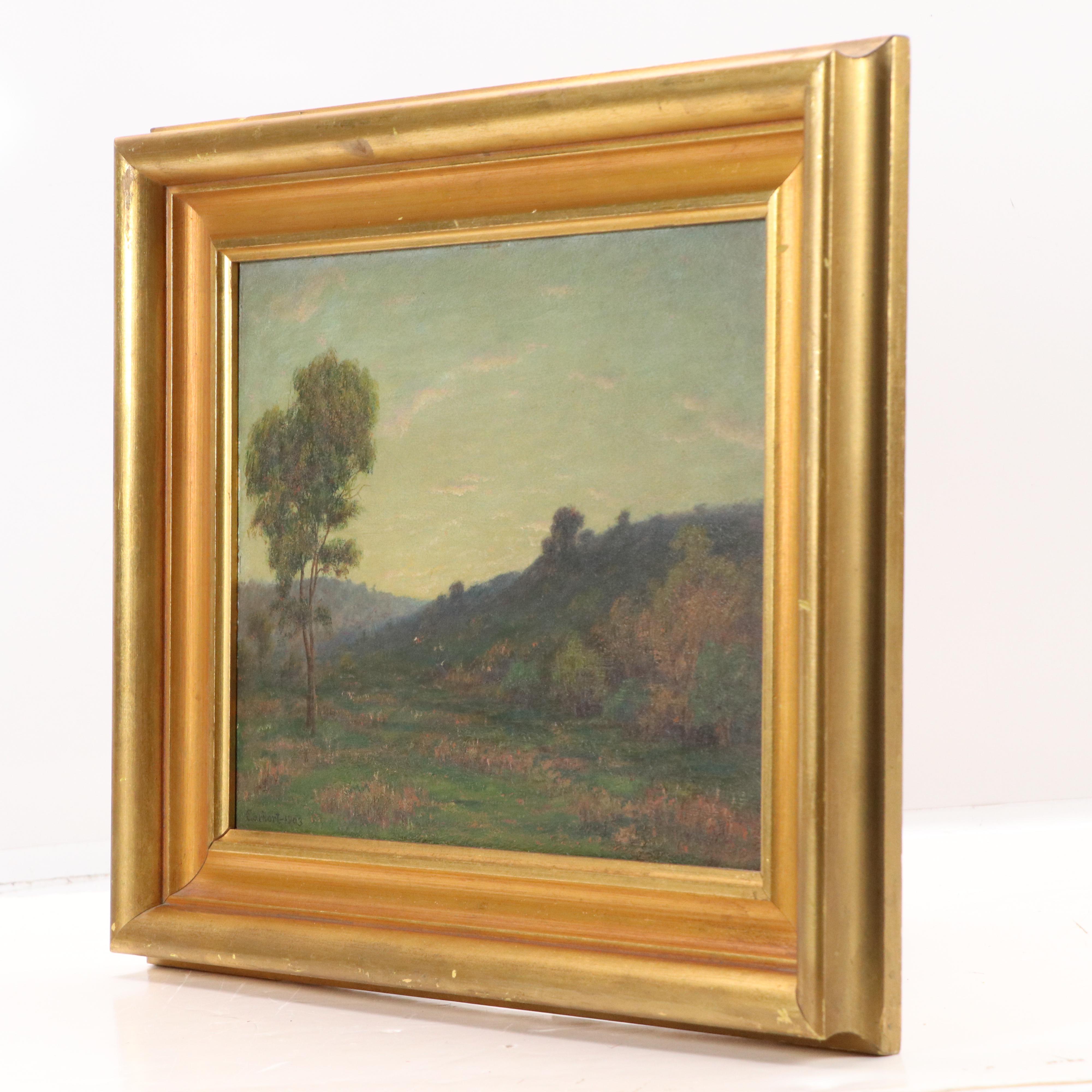 John Franklin Earhart Landscape Oil Painting, 1903 | EBTH