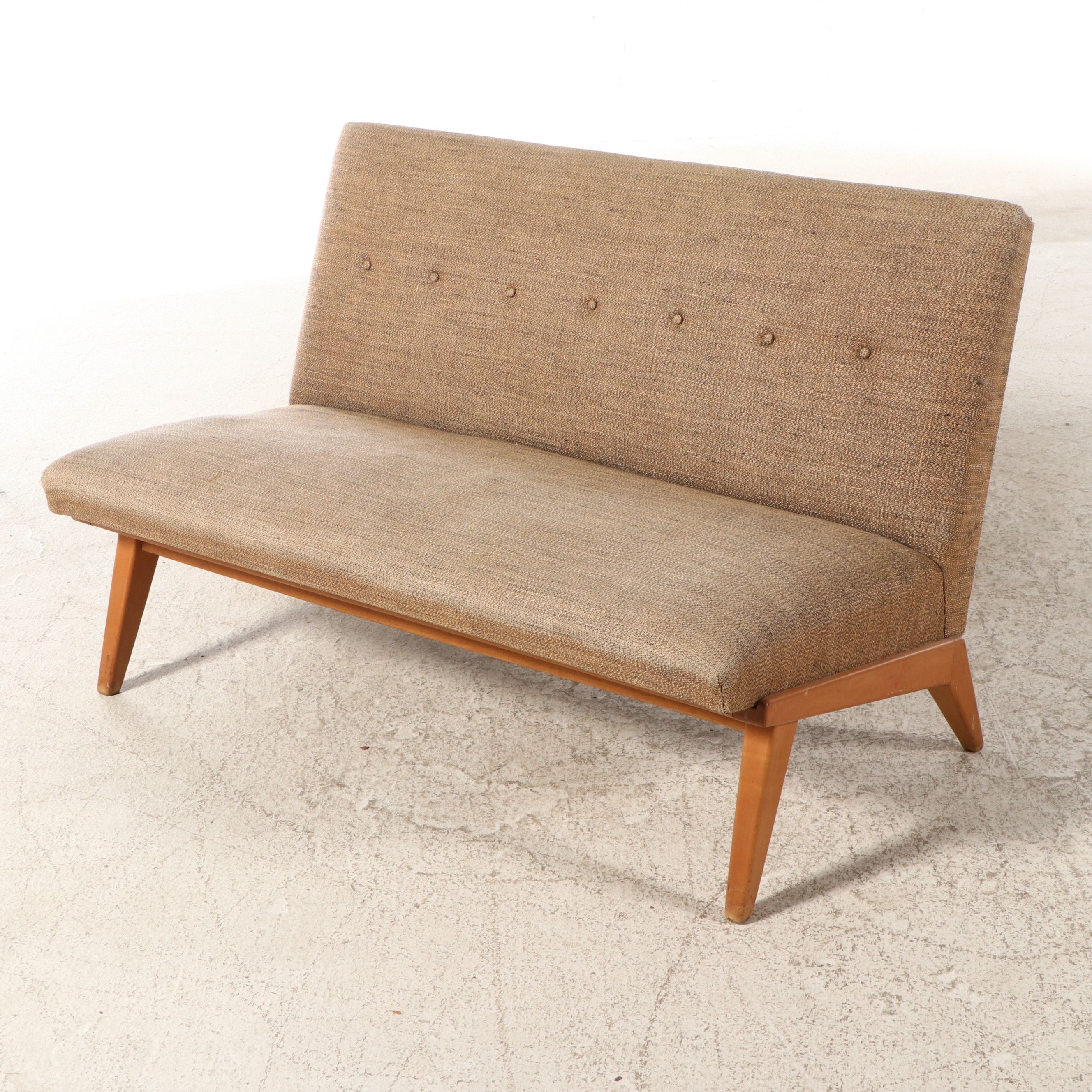 Jens Risom For Knoll Mid Century Modern Tufted Settee Ebth