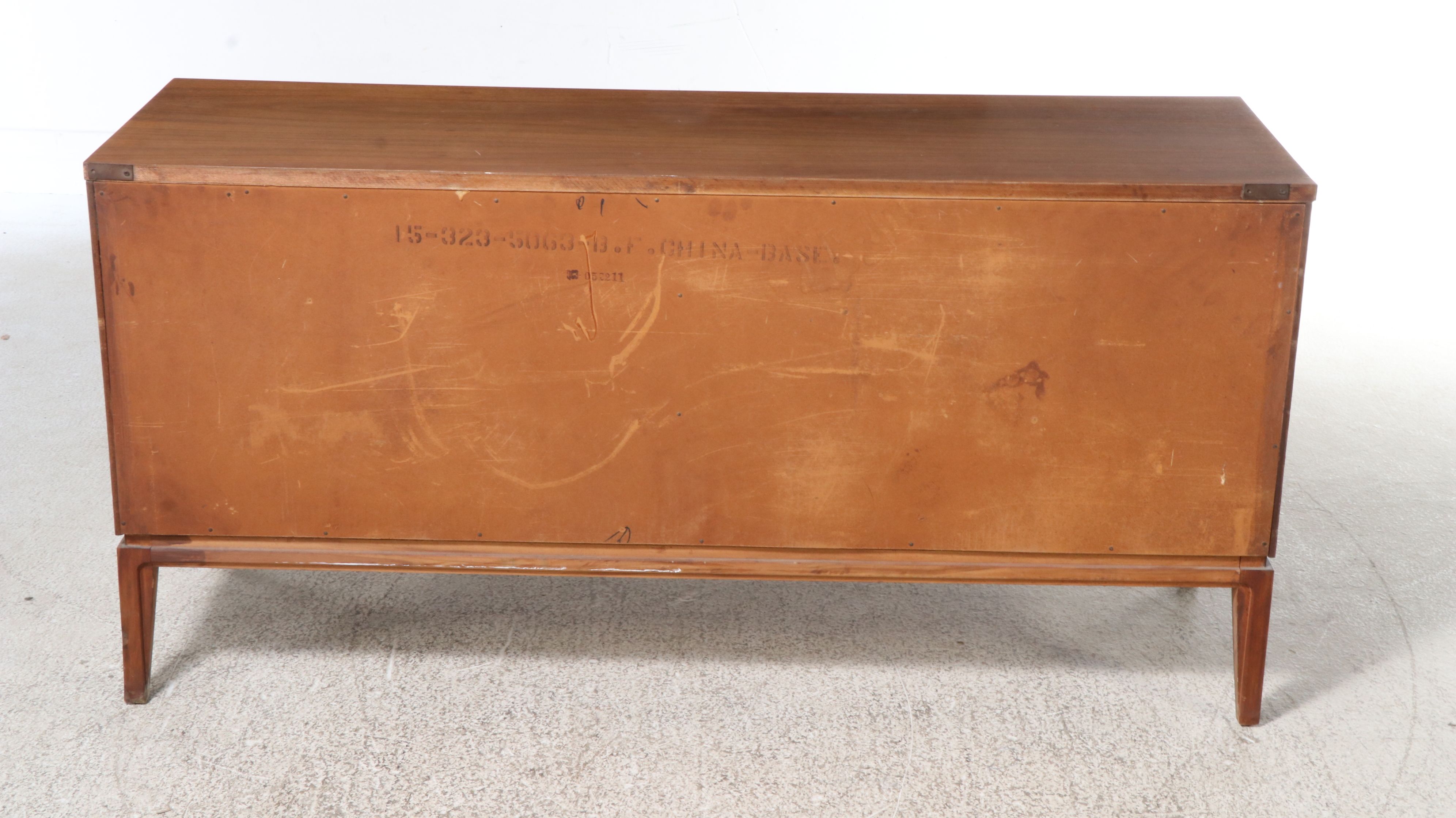 Basic-Witz Walnut MCM Style Credenza | EBTH