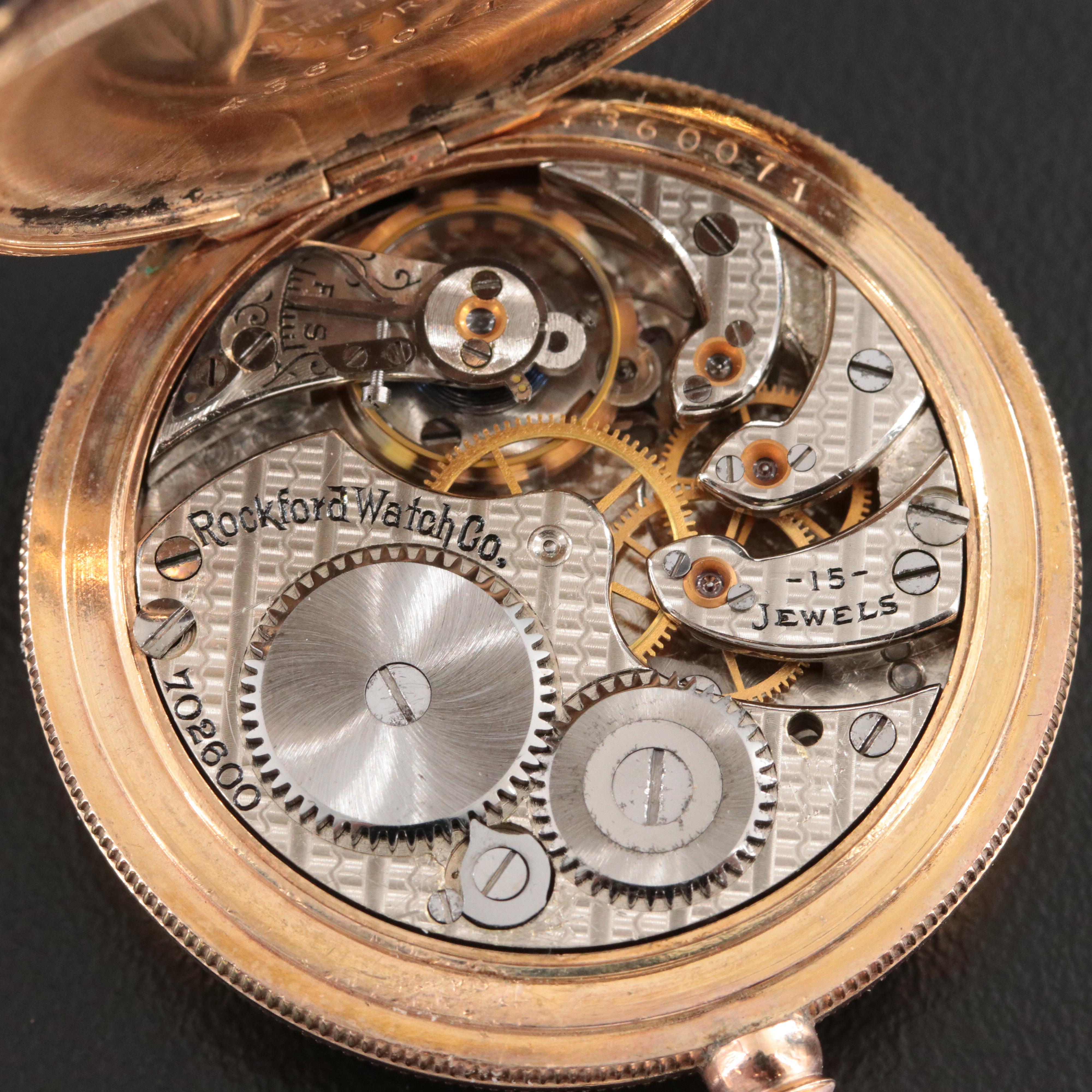 Rockford Watch Co. Gold-Filled Stem Wind Pocket Watch | EBTH