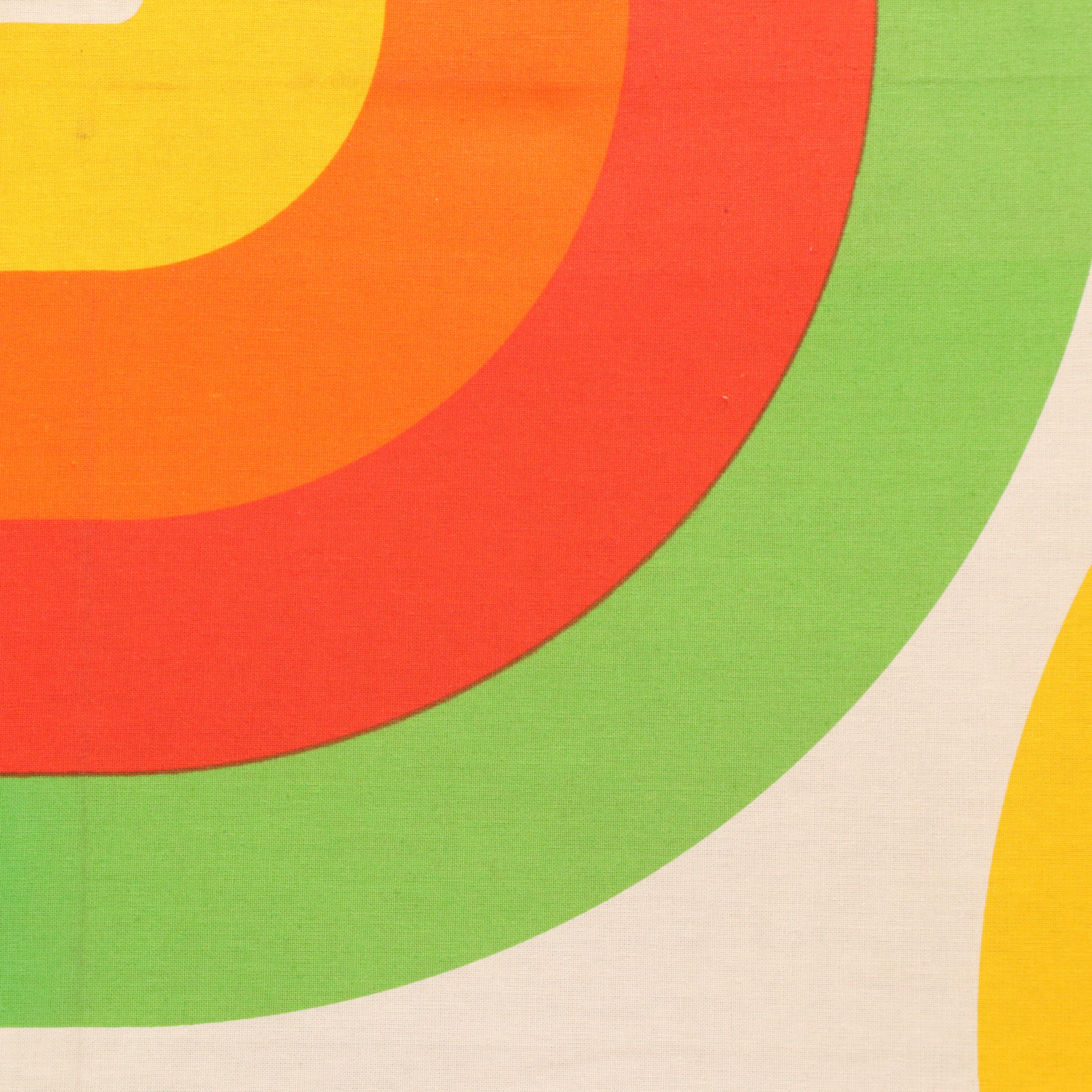 Verner Panton Style Textile Panel with Geometric Curve | EBTH