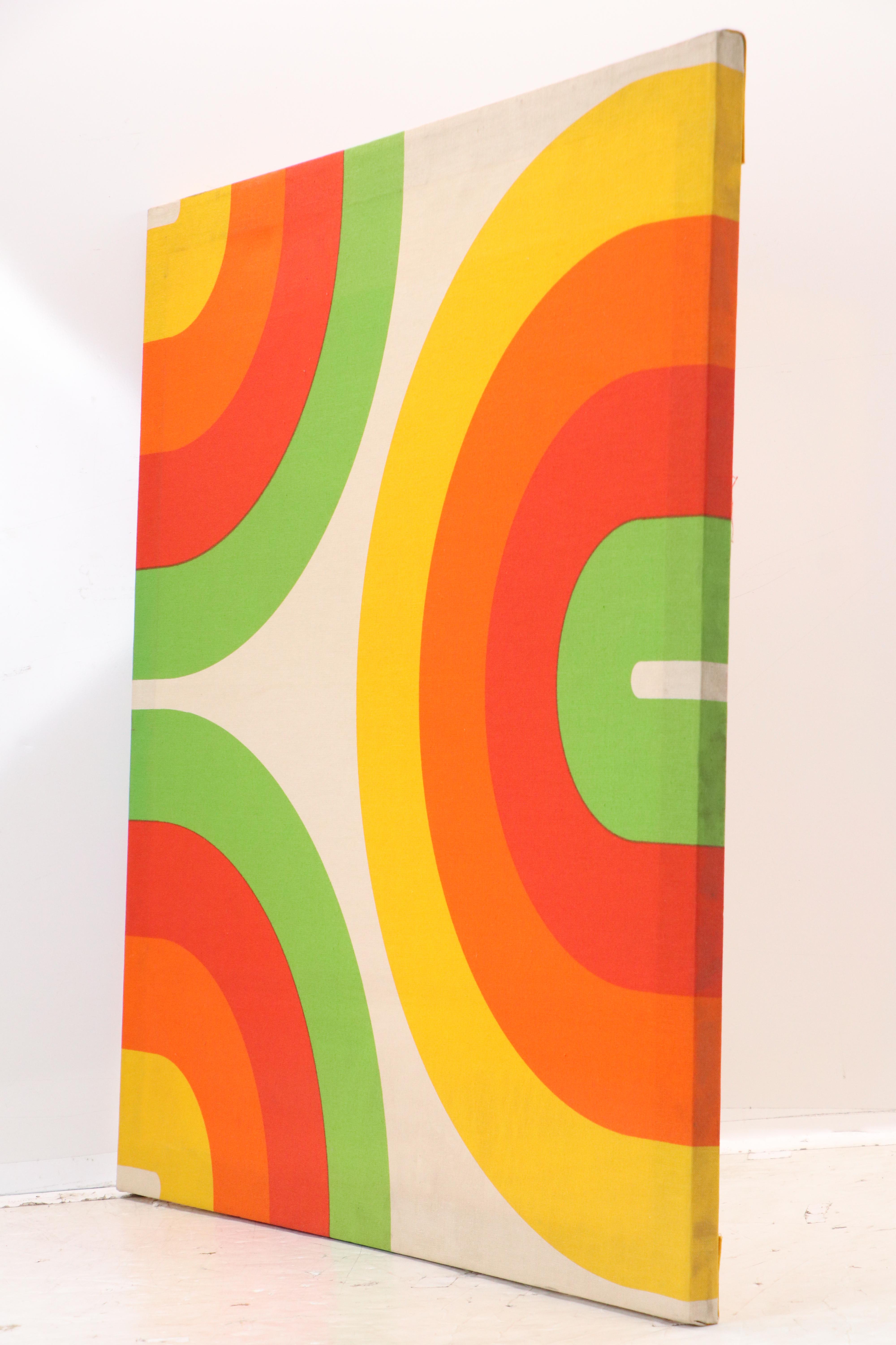Verner Panton Style Textile Panel with Geometric Curve | EBTH