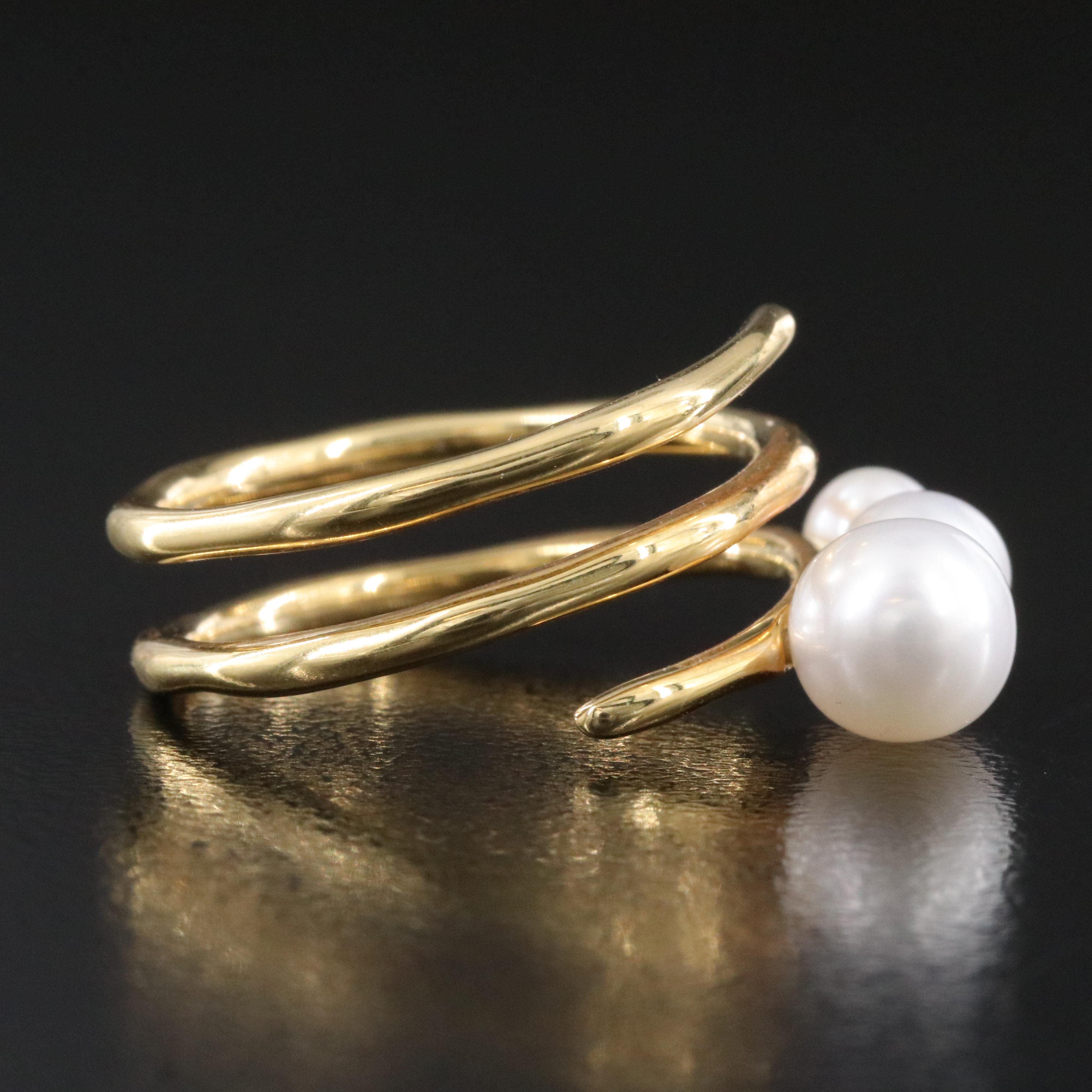 Ippolita Nova 18K Pearl Spiral Ring | EBTH