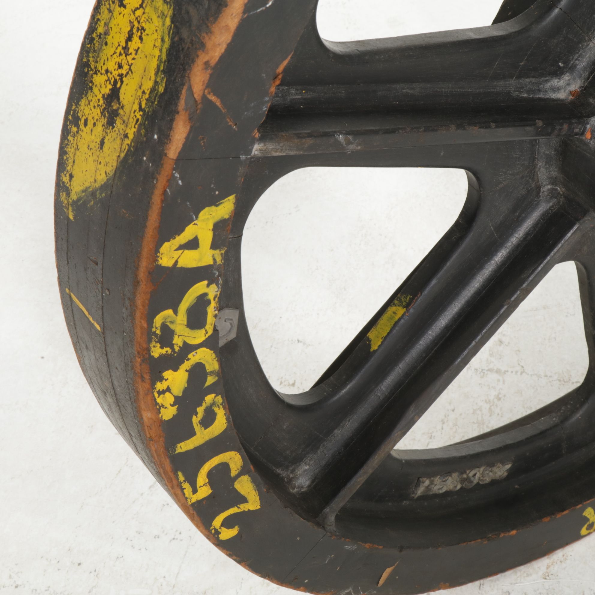 Wood Flywheel Casting Model Wall Decoration, Mid-20th Century | EBTH