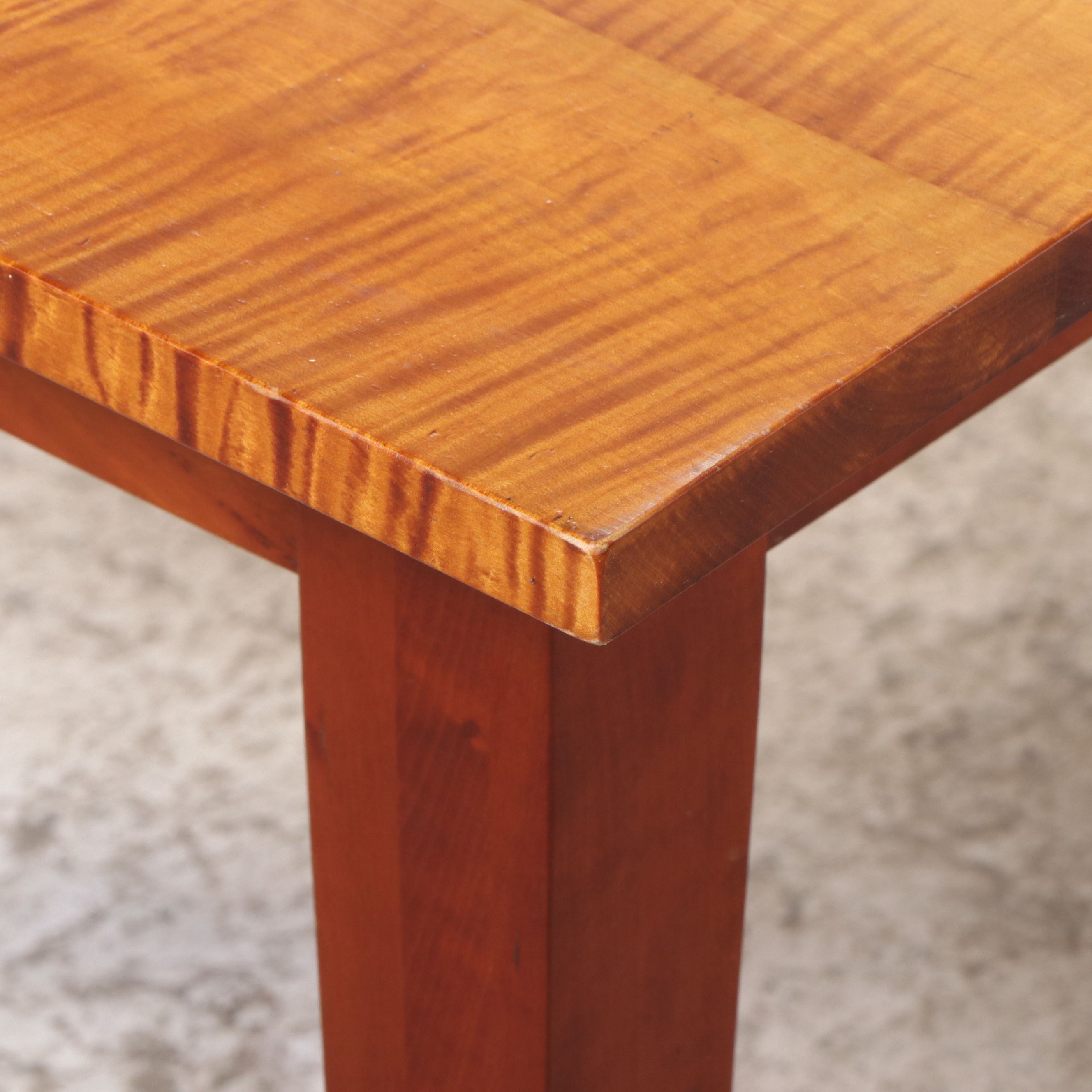 American Primitive Style Curly Maple Coffee Table | EBTH