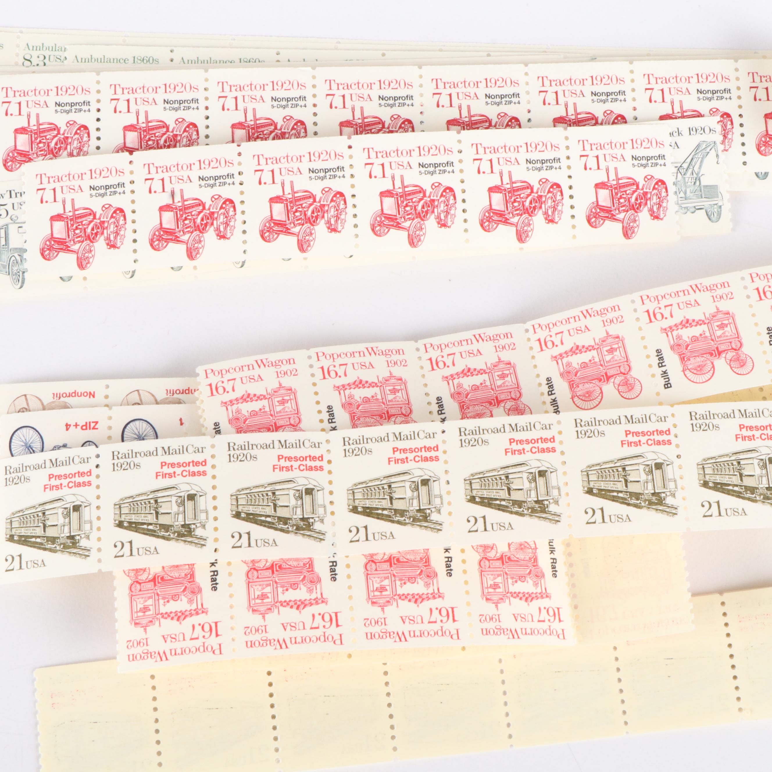 Mint U.S. Coil Stamps, Line Pairs, Definitives, Transportation, Errors ...