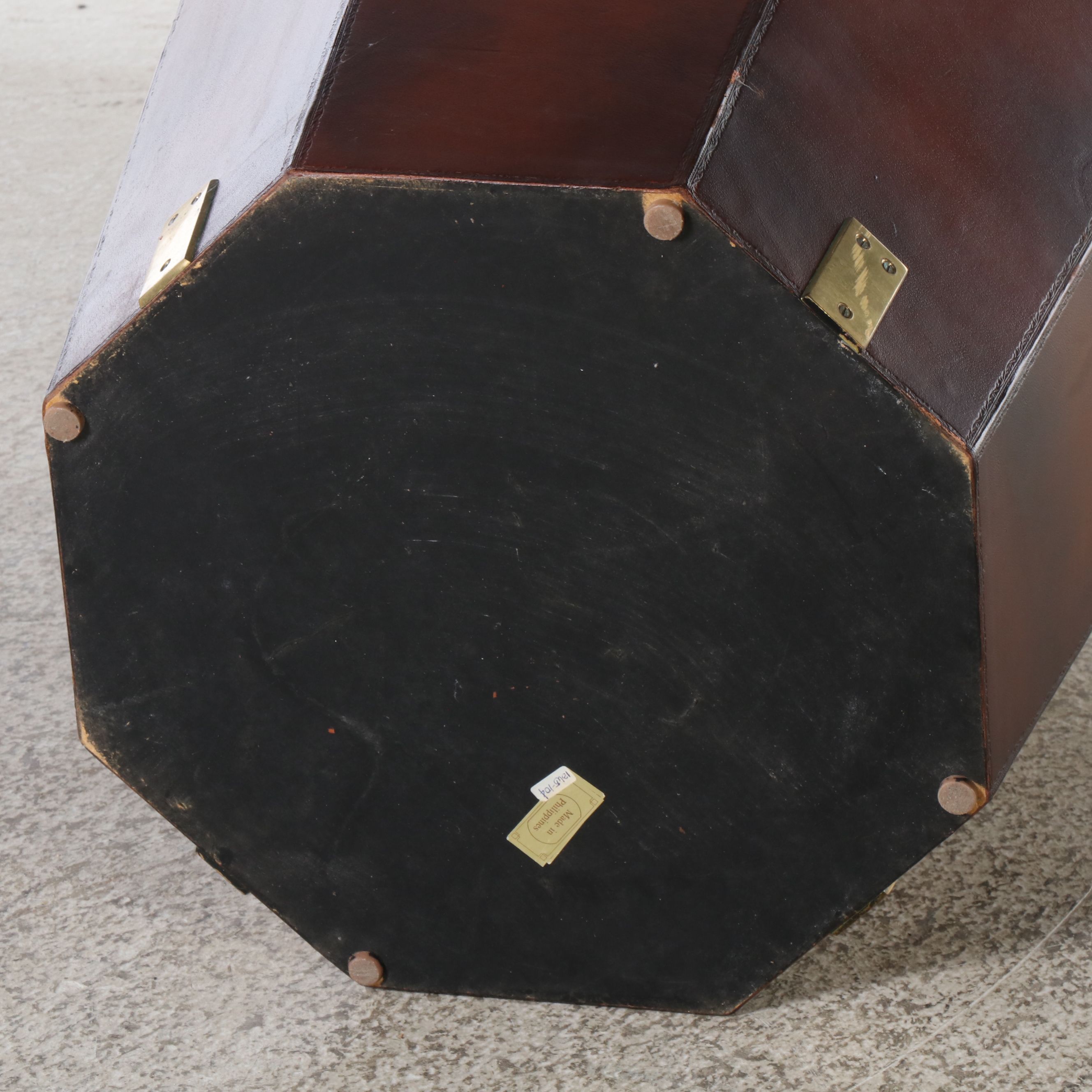 Maitland-Smith Leather Wrapped Octagonal Chest | EBTH