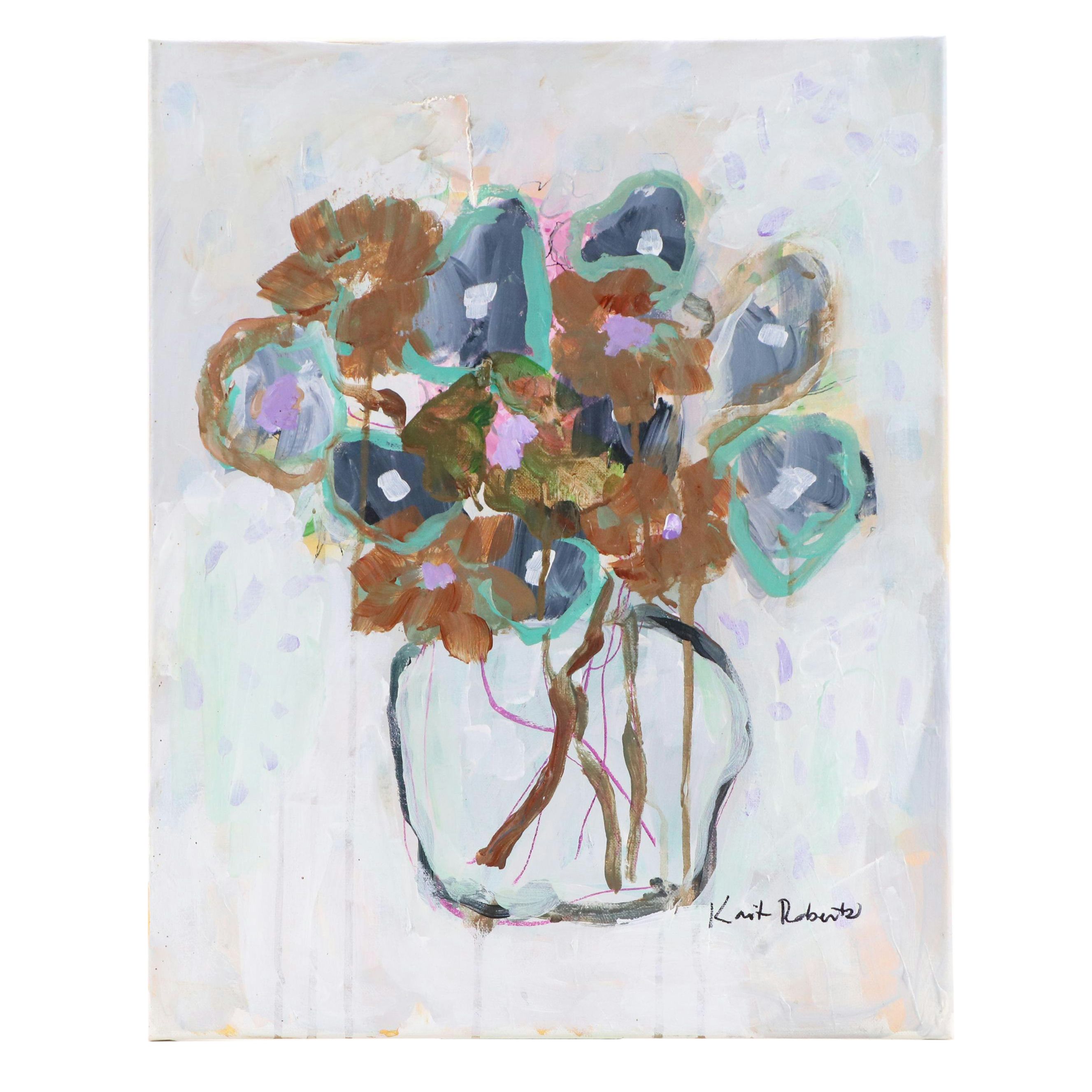 Kait Roberts Stylized Acrylic Painting "The Silver Lining," 2025 | EBTH