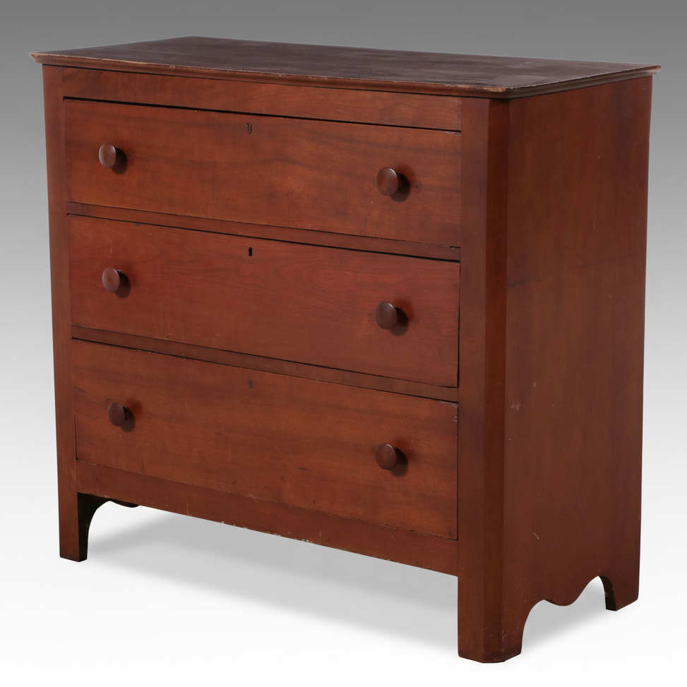 Early American Style Poplar Chest of Drawers, Mid to Late 19th Century ...