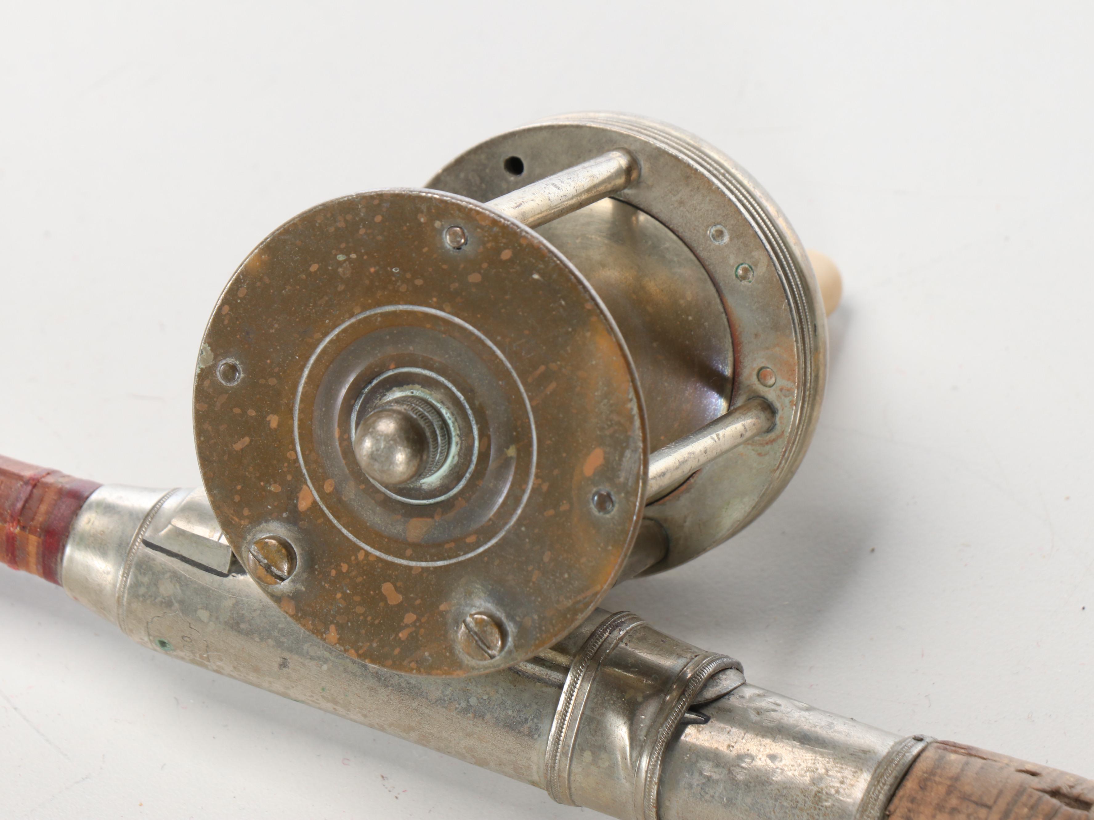 H.L. Leonard & Mills Bamboo Rod with Horton and Embossed Brass Reels | EBTH