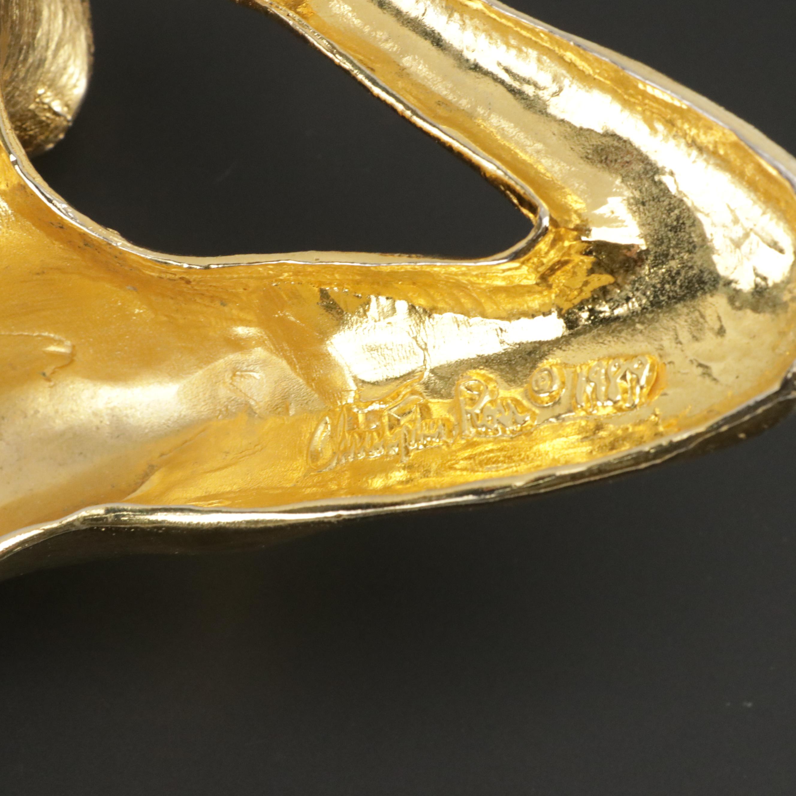 Christopher Ross Gold Plated Large Sculptural Smiling Monkey Belt ...